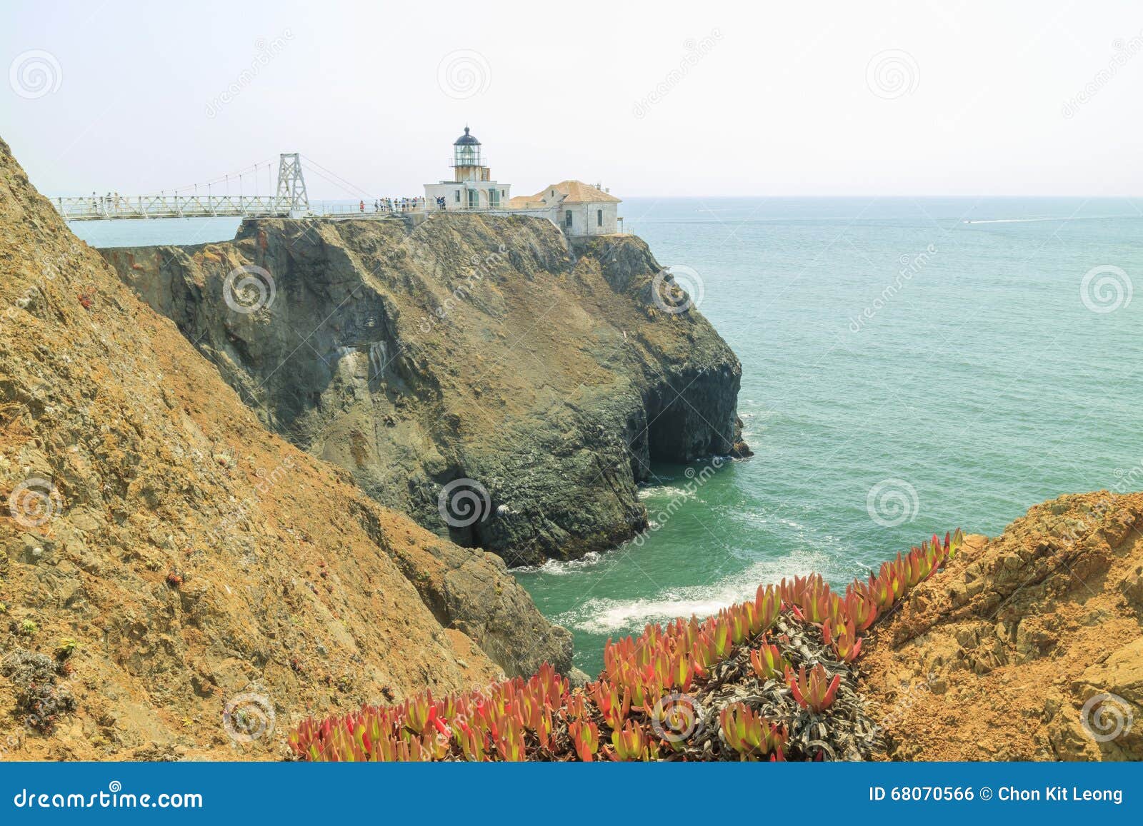 The Famous Point Bonita Lighthouse Stock Photo - Image of ocean ...