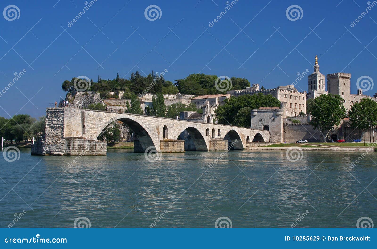 The Famous Pont D Avignon in France Stock Image - Image of bridge ...