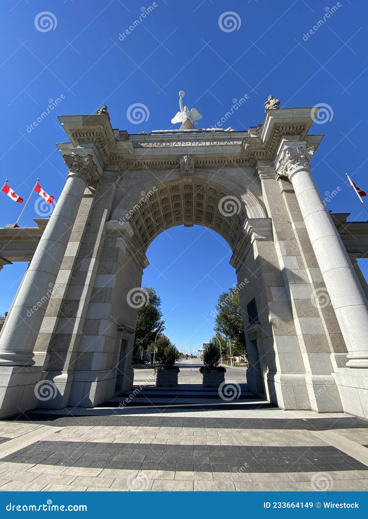 Famous Princes Gates in Toronto Canada Stock Image - Image of pillar ...