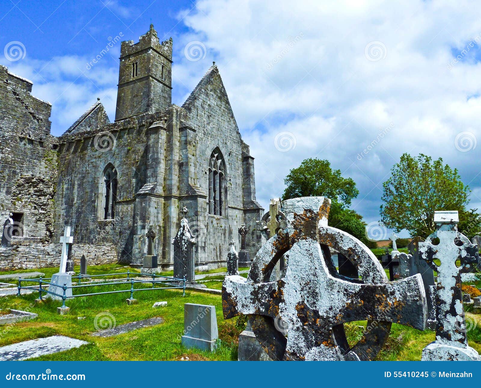 Famous Quin Abbey in Ireland Stock Image - Image of history ...