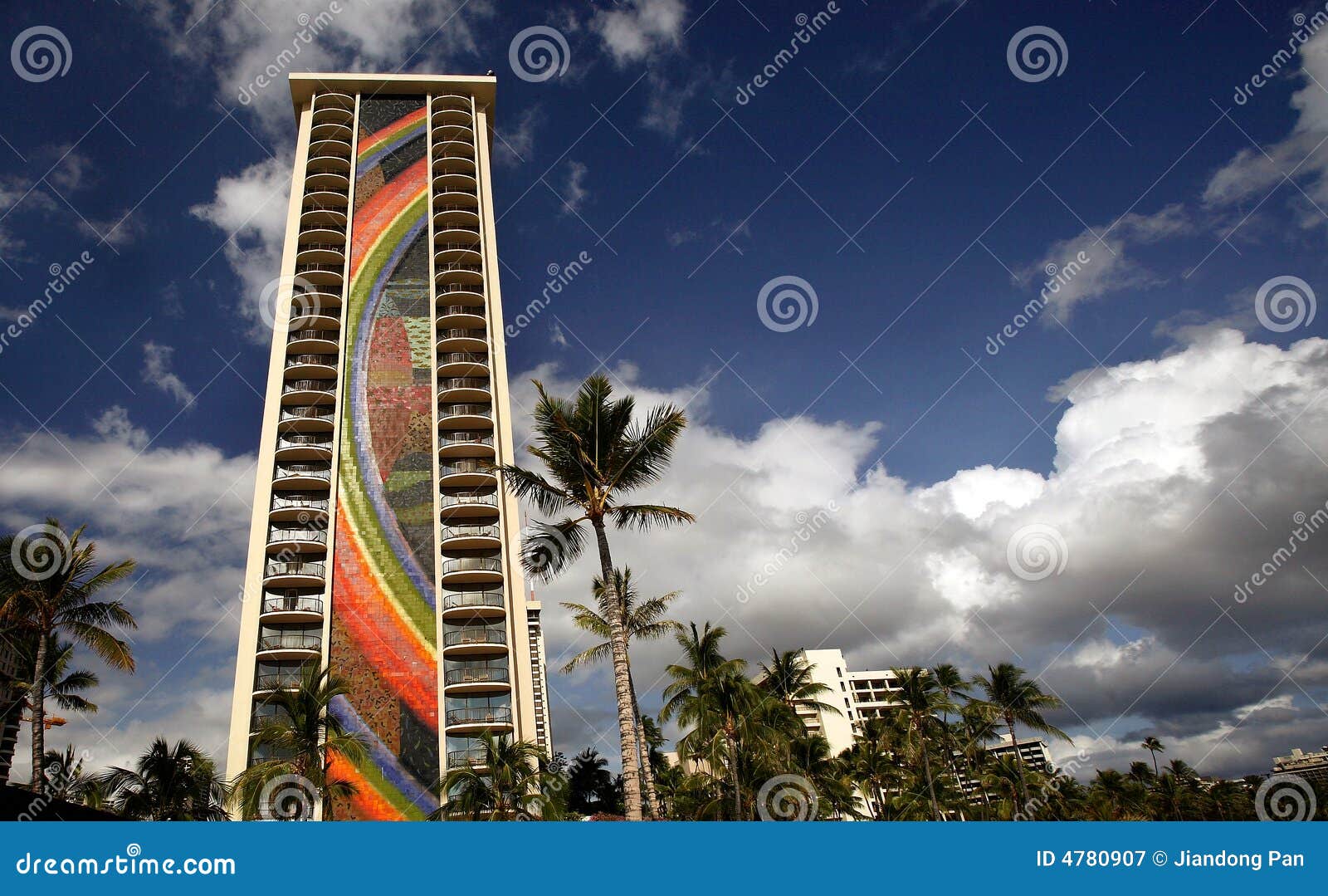 The famous rainbow stock image. Image of honolulu, blue - 4780907