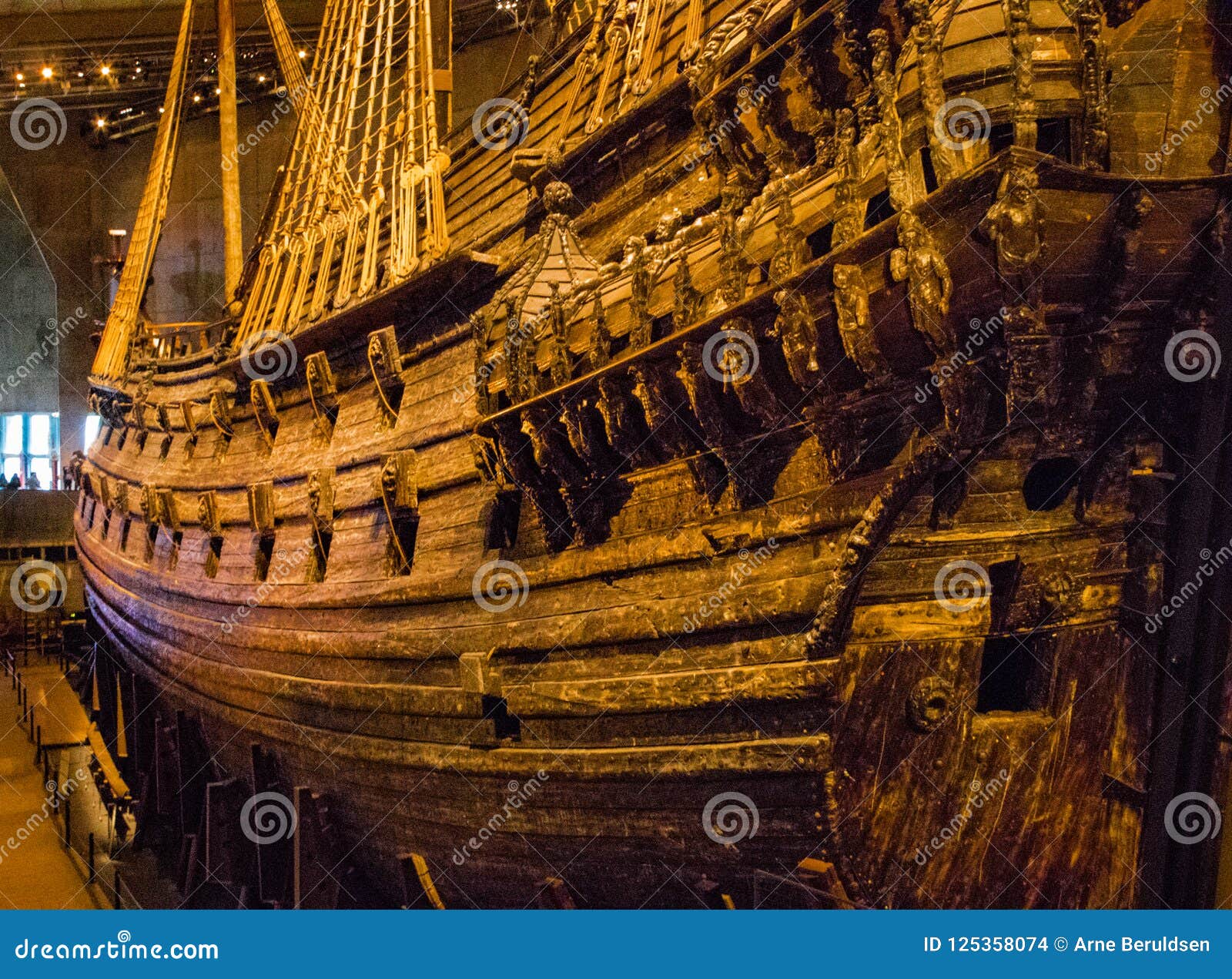 Inside the Vasa Museum editorial stock image. Image of unique - 125358074