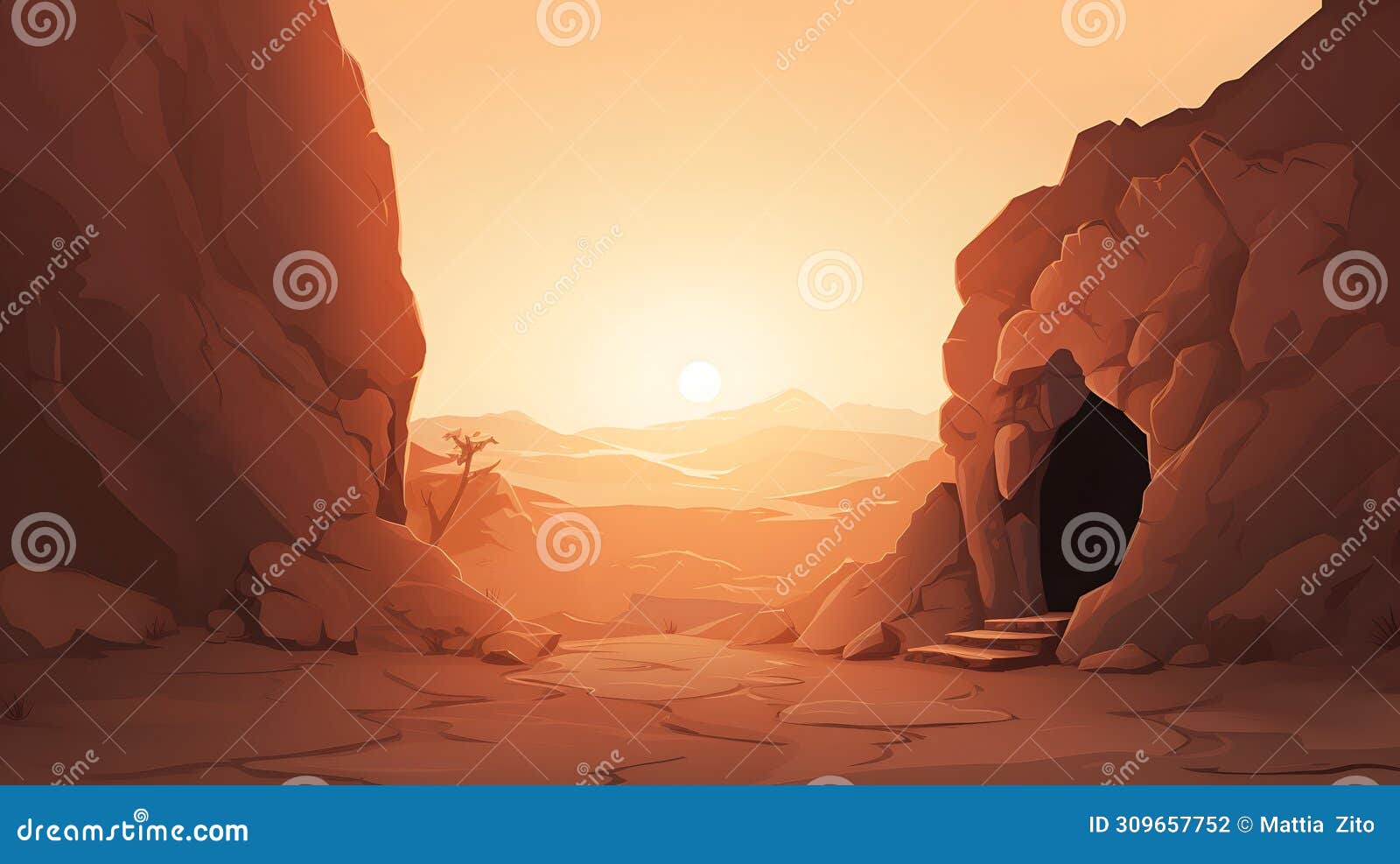 The Famous Resurrection Cave by Day Stock Photo - Image of grave ...