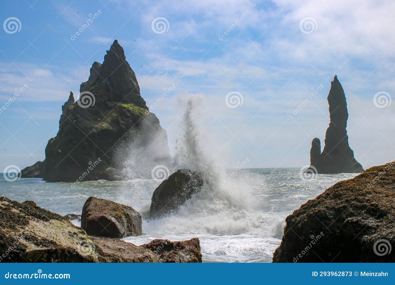 Famous Reynisdrangar Rock Formations in Vik, Iceland Stock Image ...