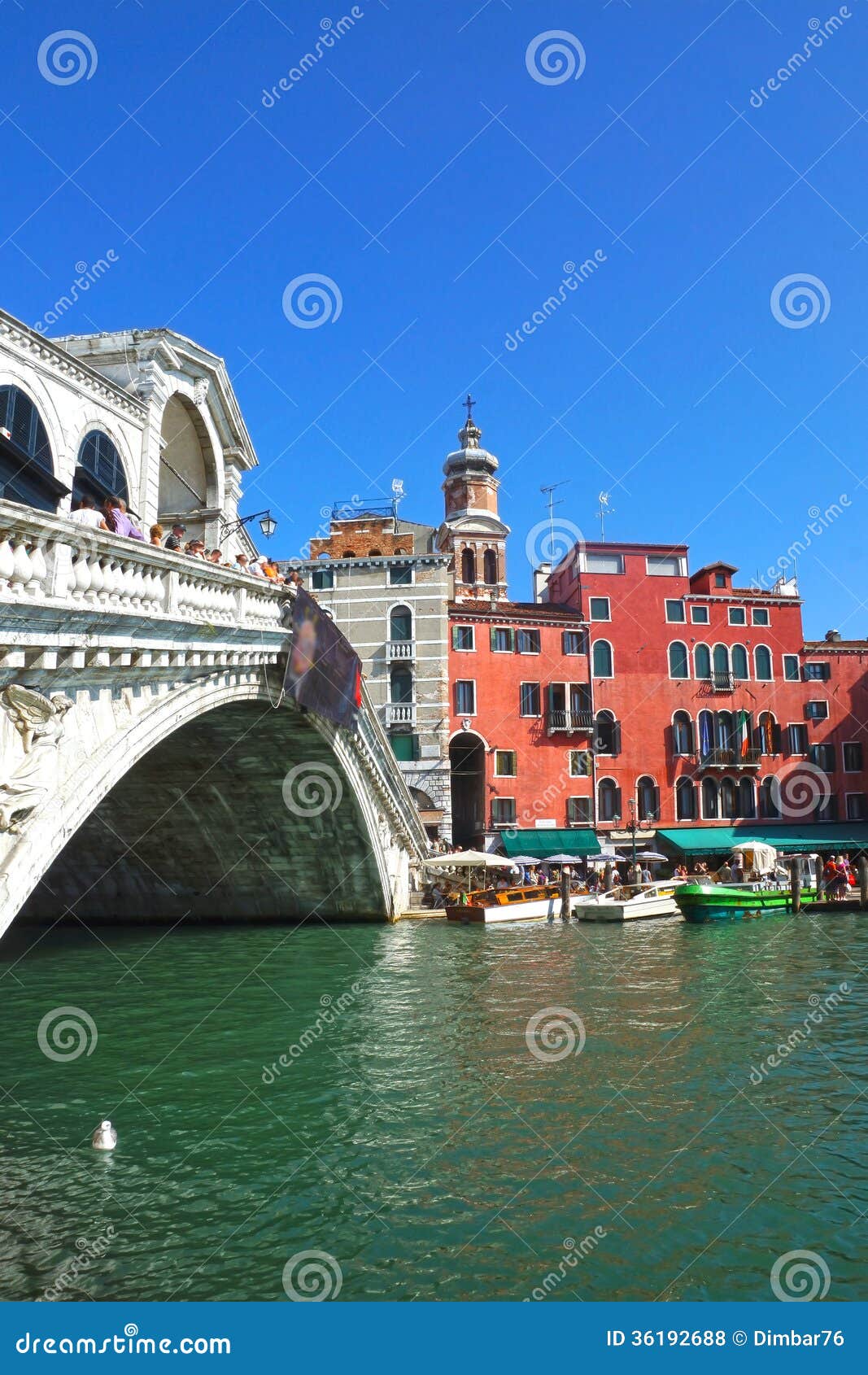 Famous Rialto Bridge in Venice, Italy Stock Photo - Image of famous ...
