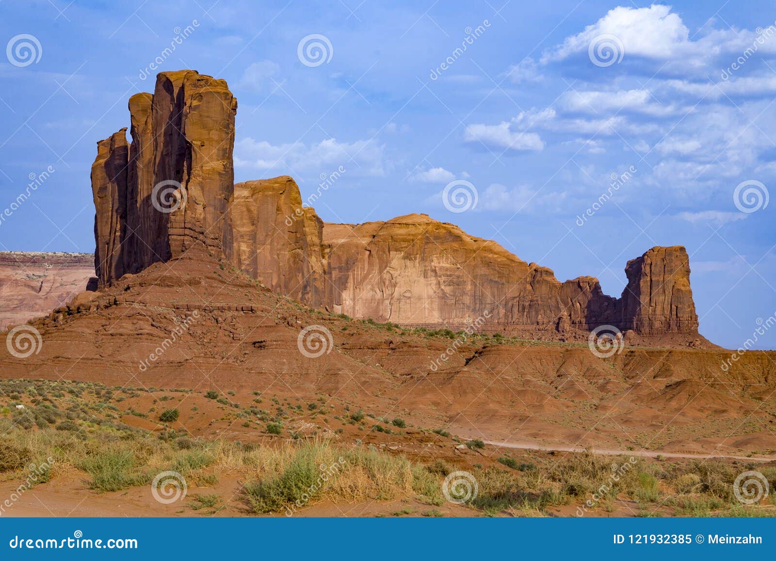 Rock Butte in the Monument Valley Stock Image - Image of states, united ...