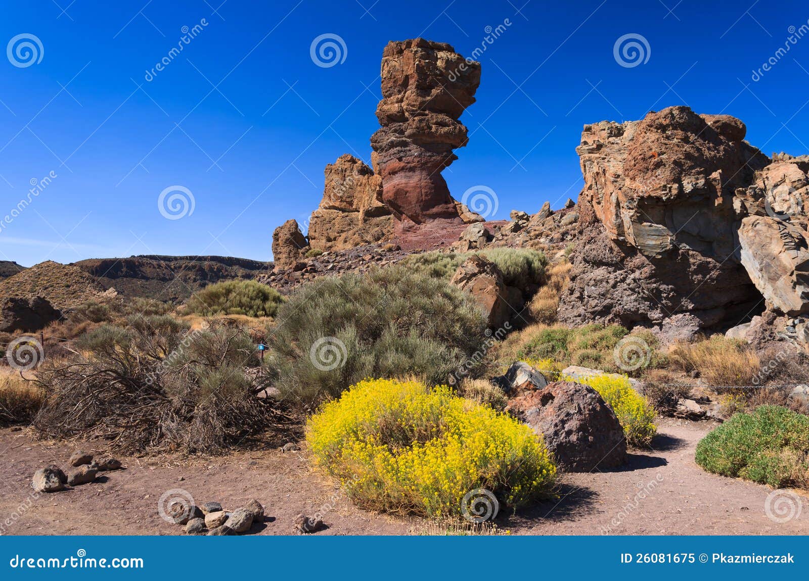 Famous Rocks of Roques De Garcia, Tenerife Stock Image - Image of ...
