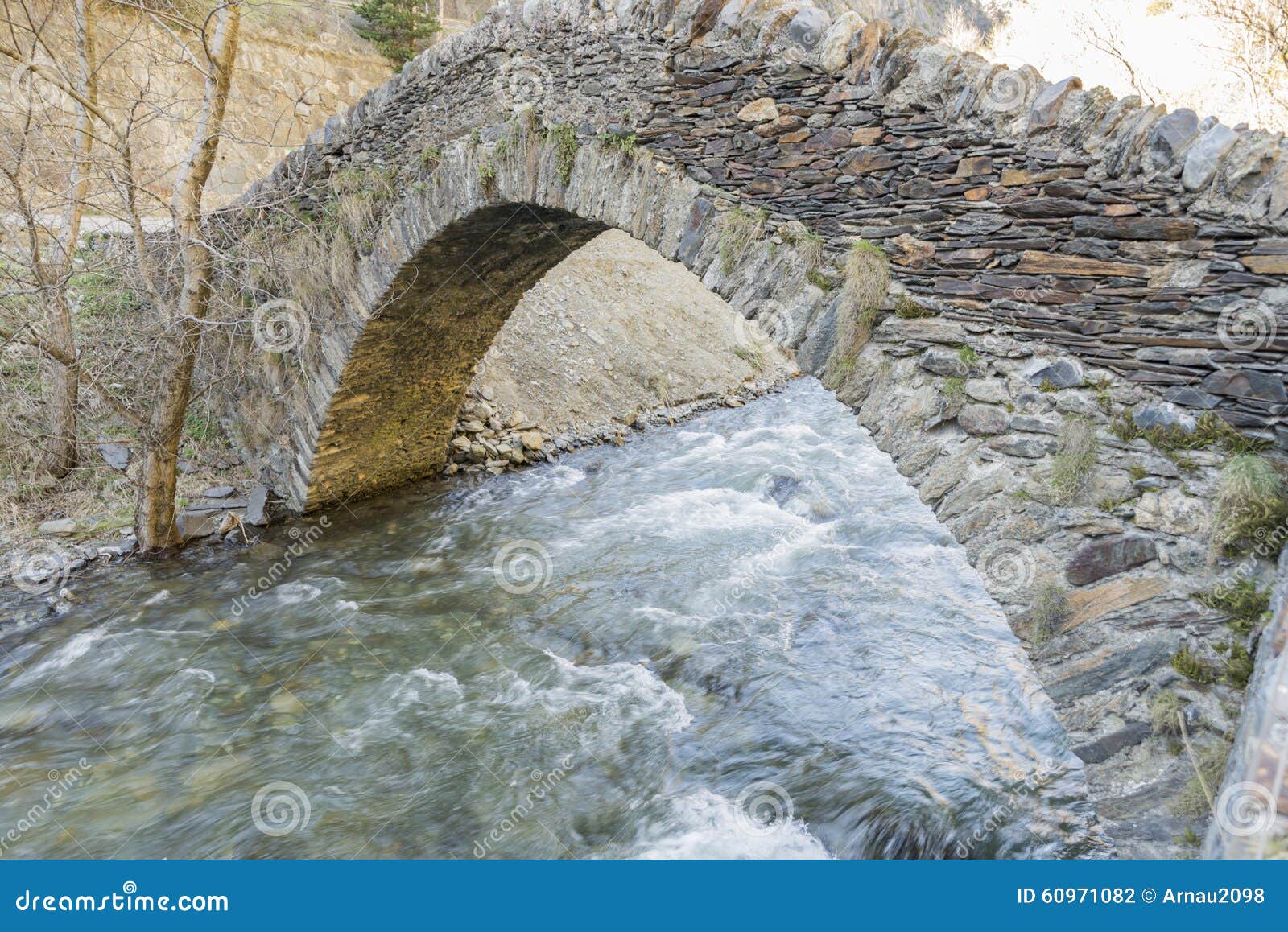 Famous Roman stone bridge stock photo. Image of natural - 60971082
