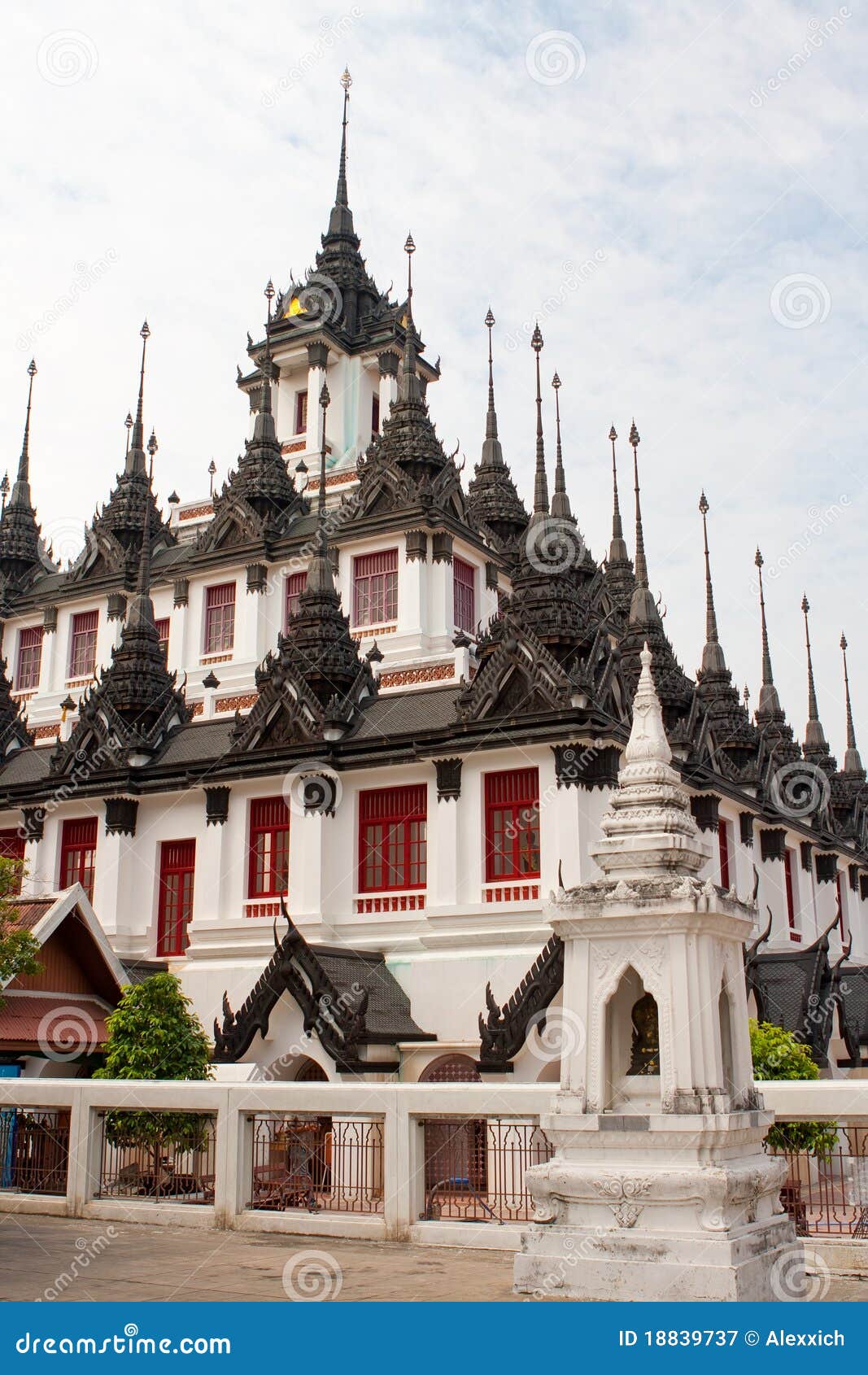 The Famous Roof Of Wat Ratchanadda, Bangkok Stock Image - Image of ...
