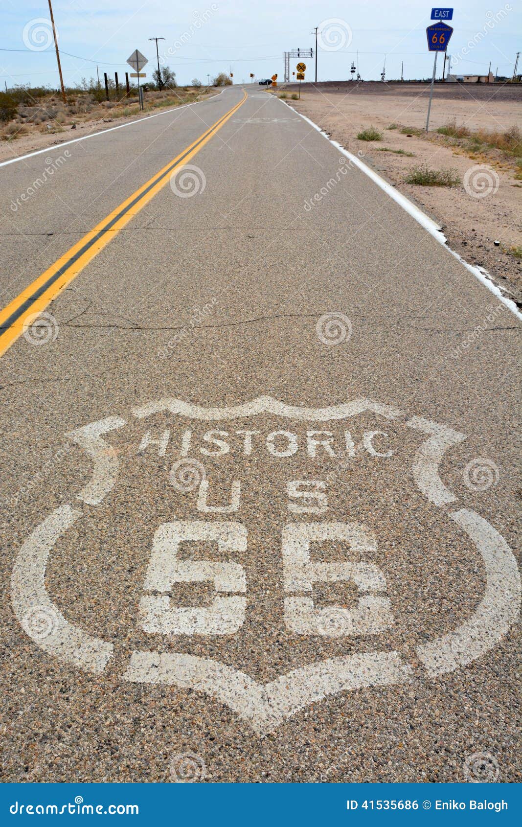 Famous Route 66 Landmark on the Road Stock Photo - Image of california ...
