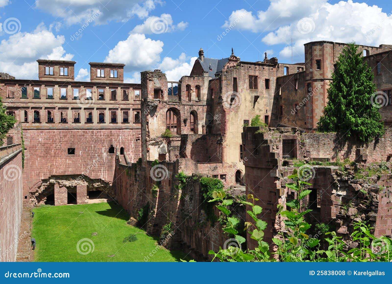 Famous Ruin of Castle Heidelberg Stock Photo - Image of landscape ...