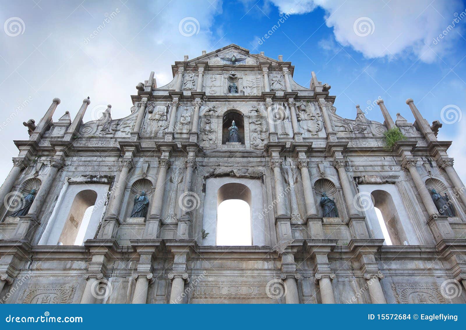 Famous Ruins in Macau stock photo. Image of carved, building - 15572684
