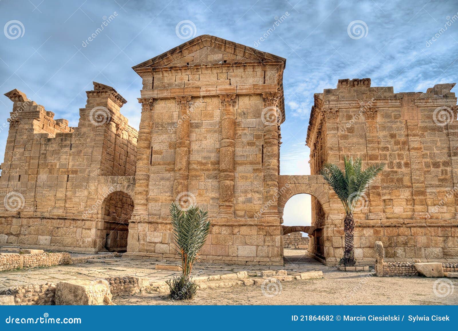 Famous Ruins Of The Rhodes Acropolis And Ancient Olympic Stadium In ...