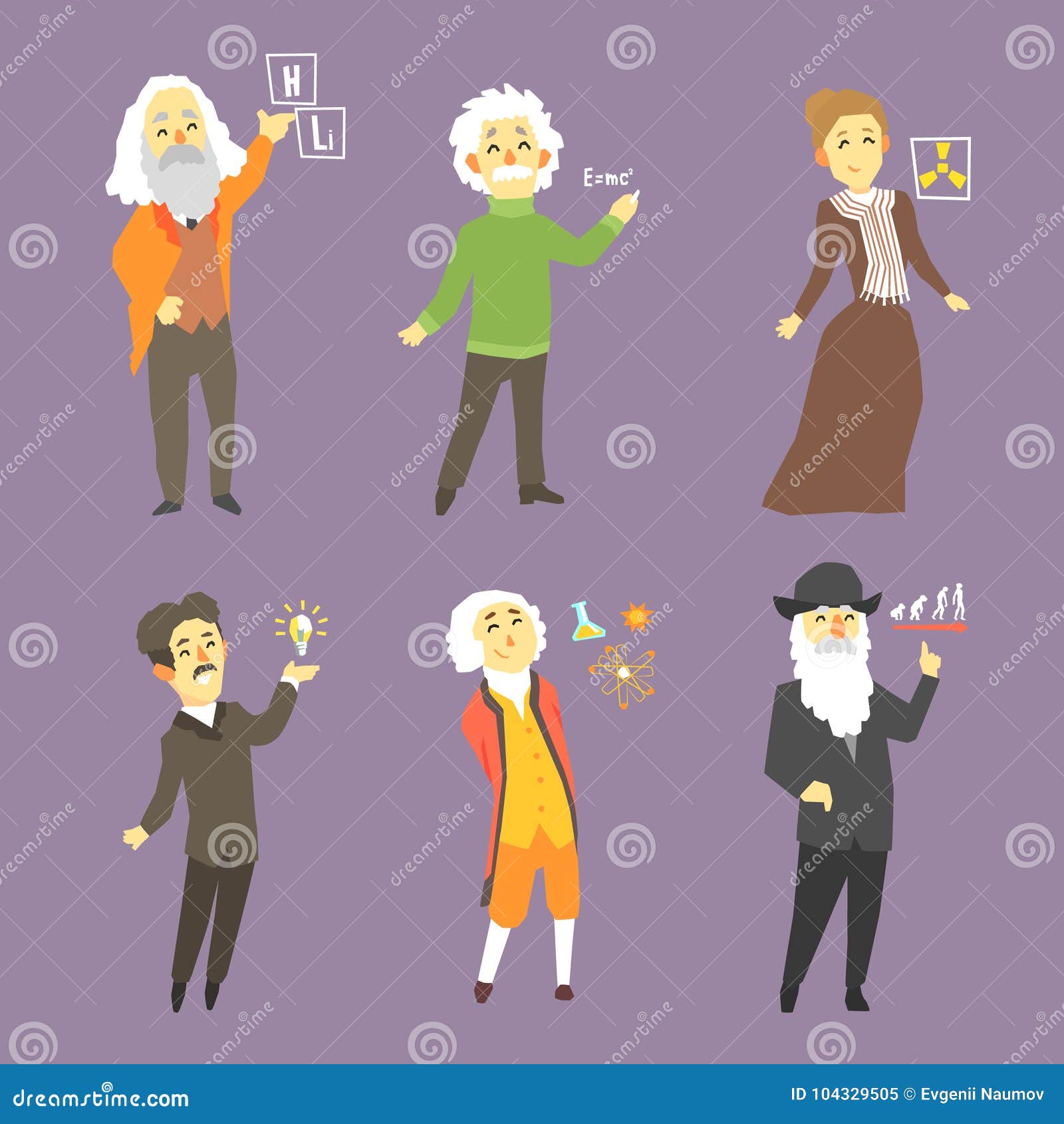 Famous Scientist Cartoon Characters