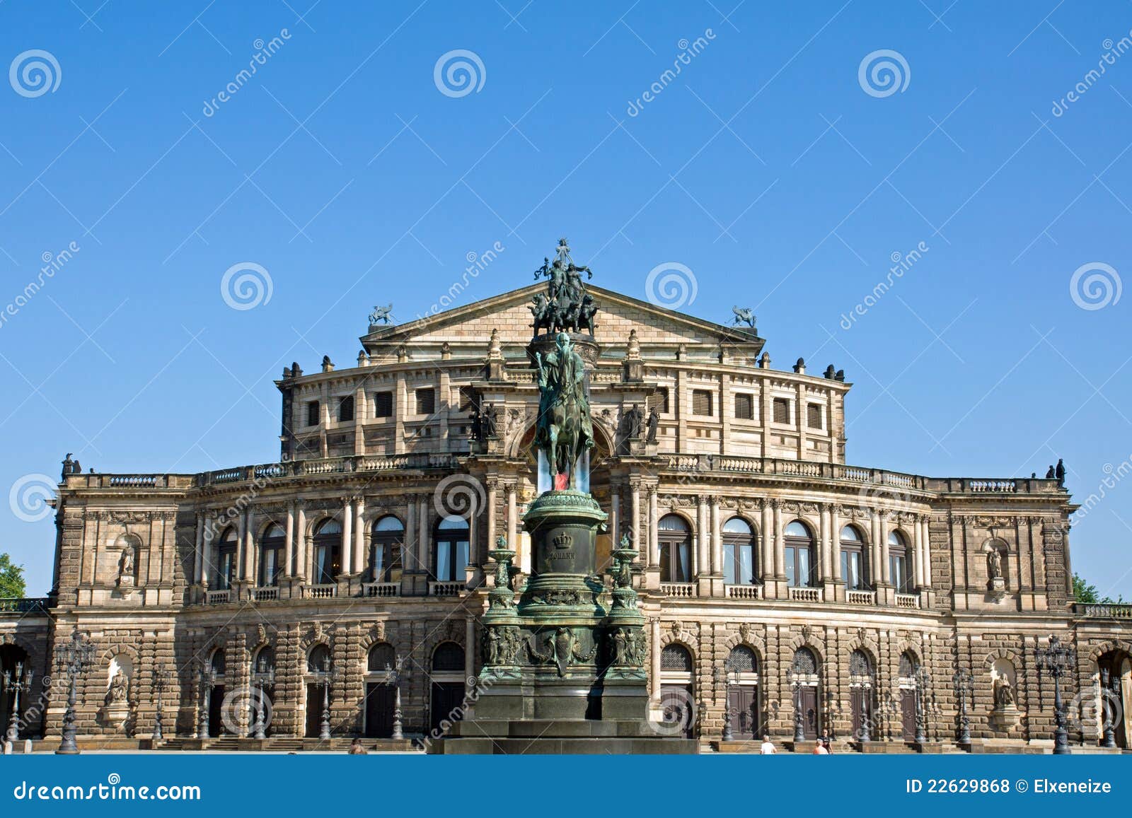 The Famous Semper Opera in Dresden Stock Photo - Image of sculpture ...