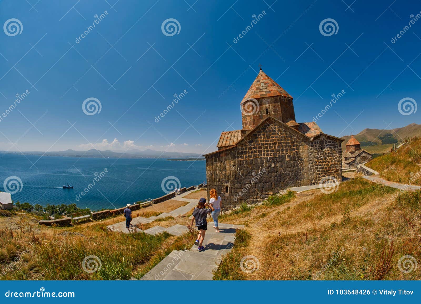 Sevanavank Monastery on Sevan Lake in Armenia Editorial Photo - Image ...