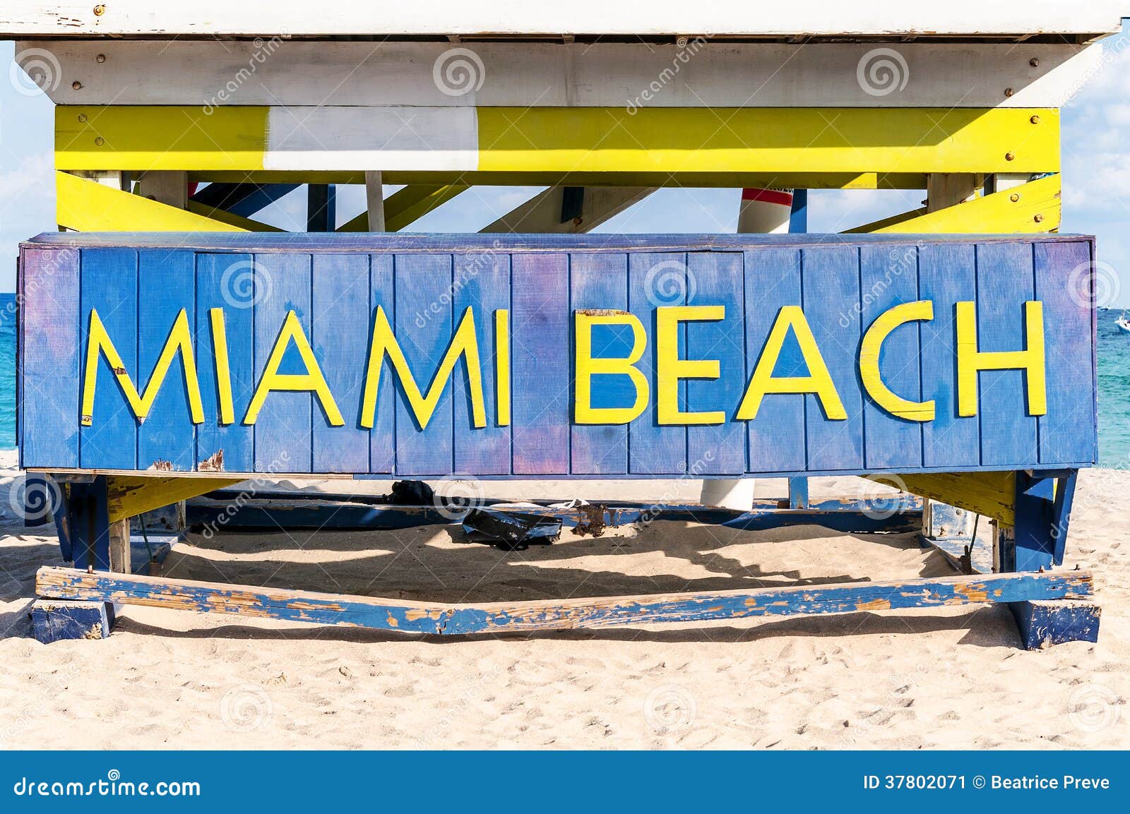 Famous Sign on the Beach in Miami Stock Image - Image of famous ...