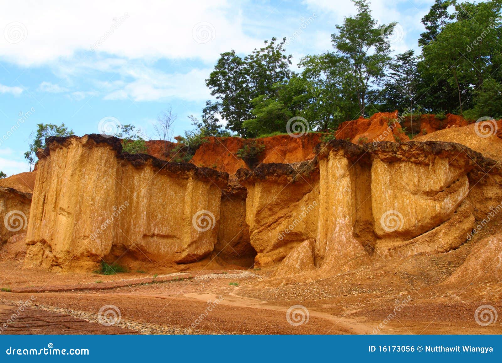 Famous soil erosion stock photo. Image of thailand, thai - 16173056