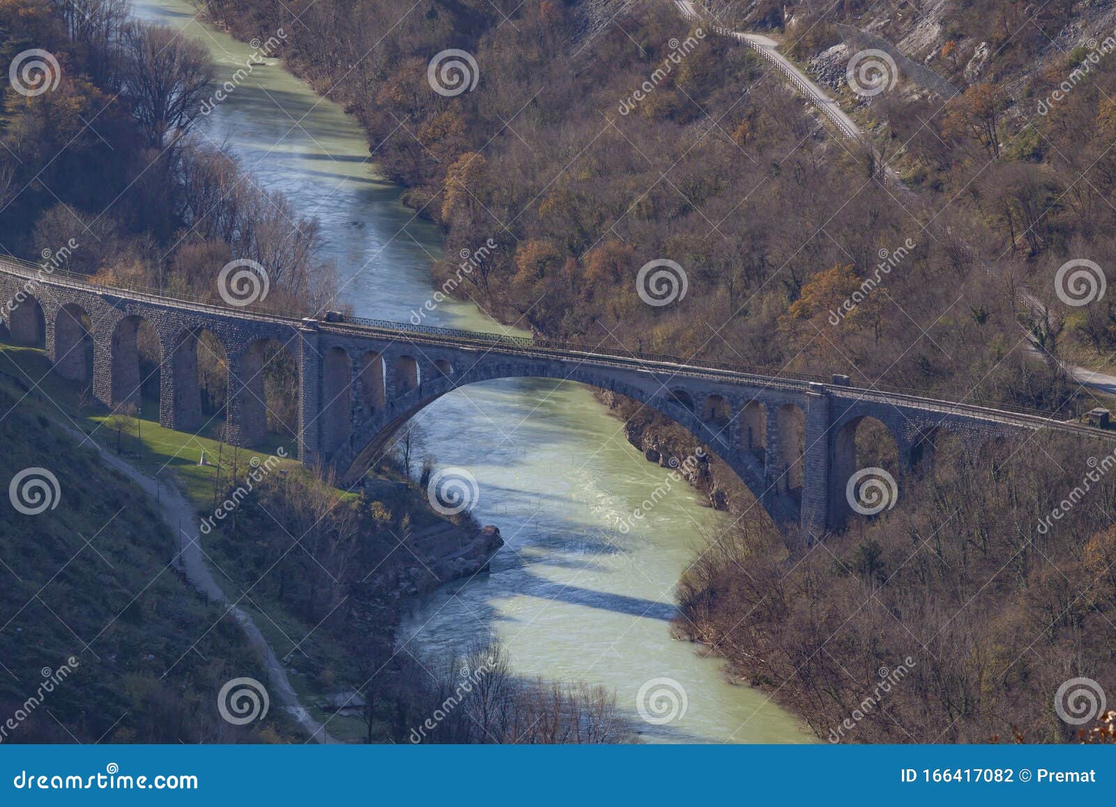 Famous Solkan Bridge Has Largest Stone Arch in the World Stock Photo ...