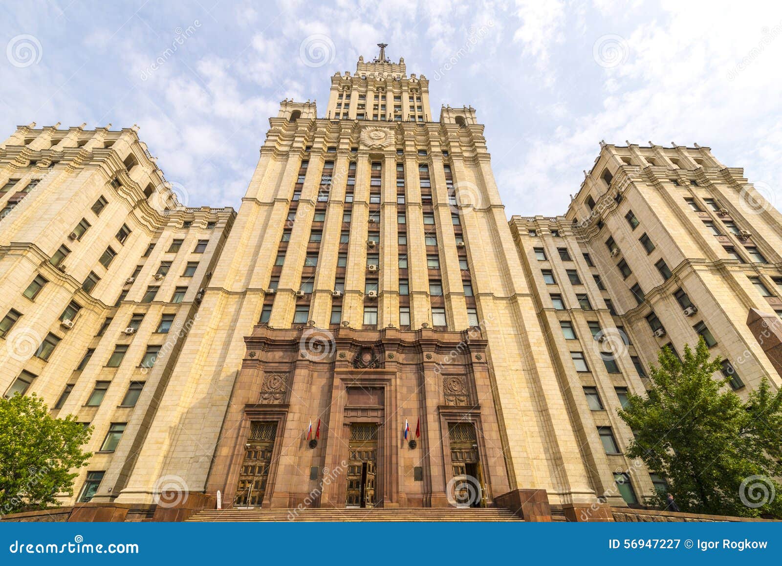 Famous Soviet Stalin Skyscraper Skyscraper in Moscow Stock Image ...