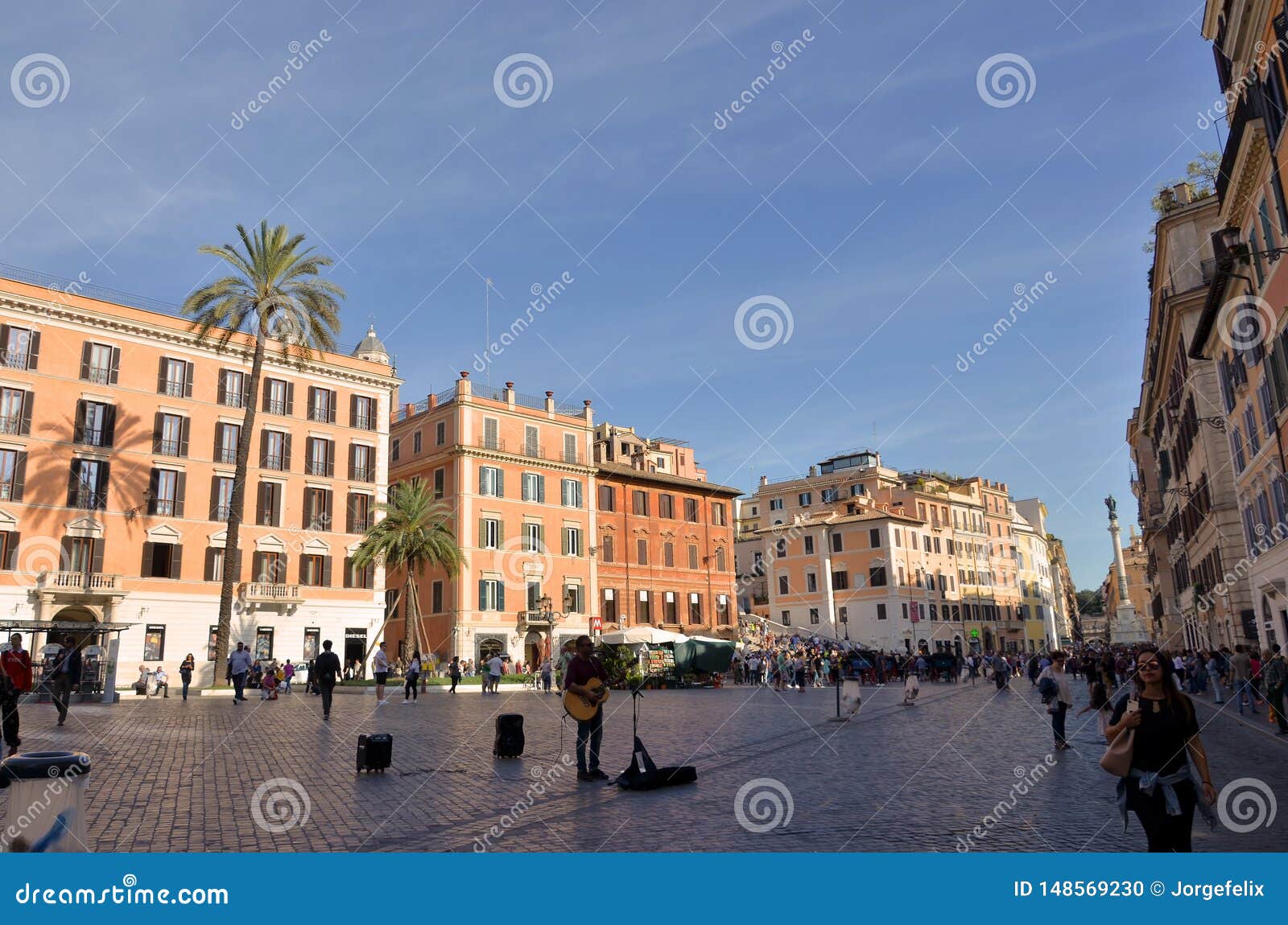 The Famous Spain Square in Rome Editorial Image - Image of building ...