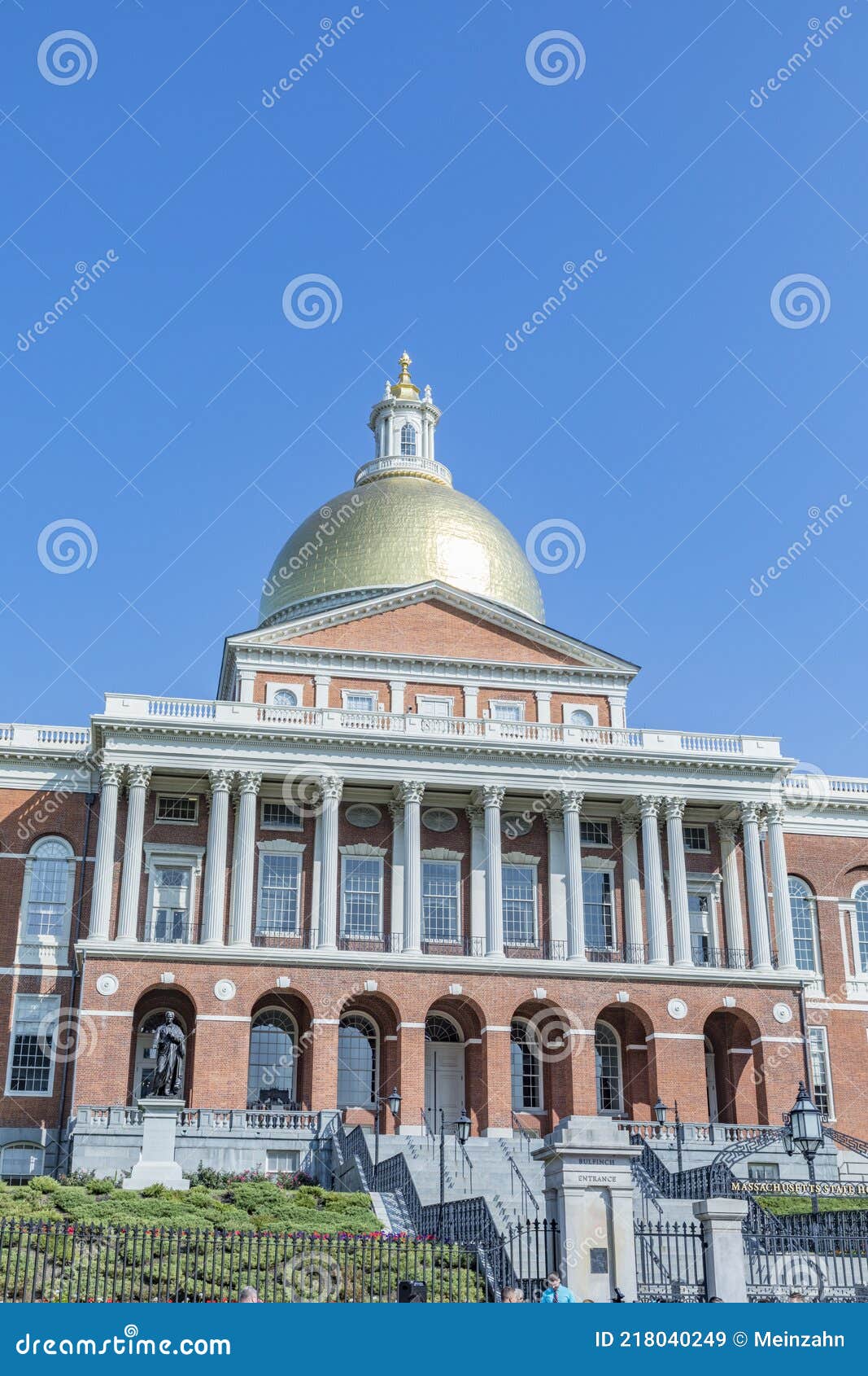Famous State Capitol in Boston Stock Image - Image of massachusetts ...