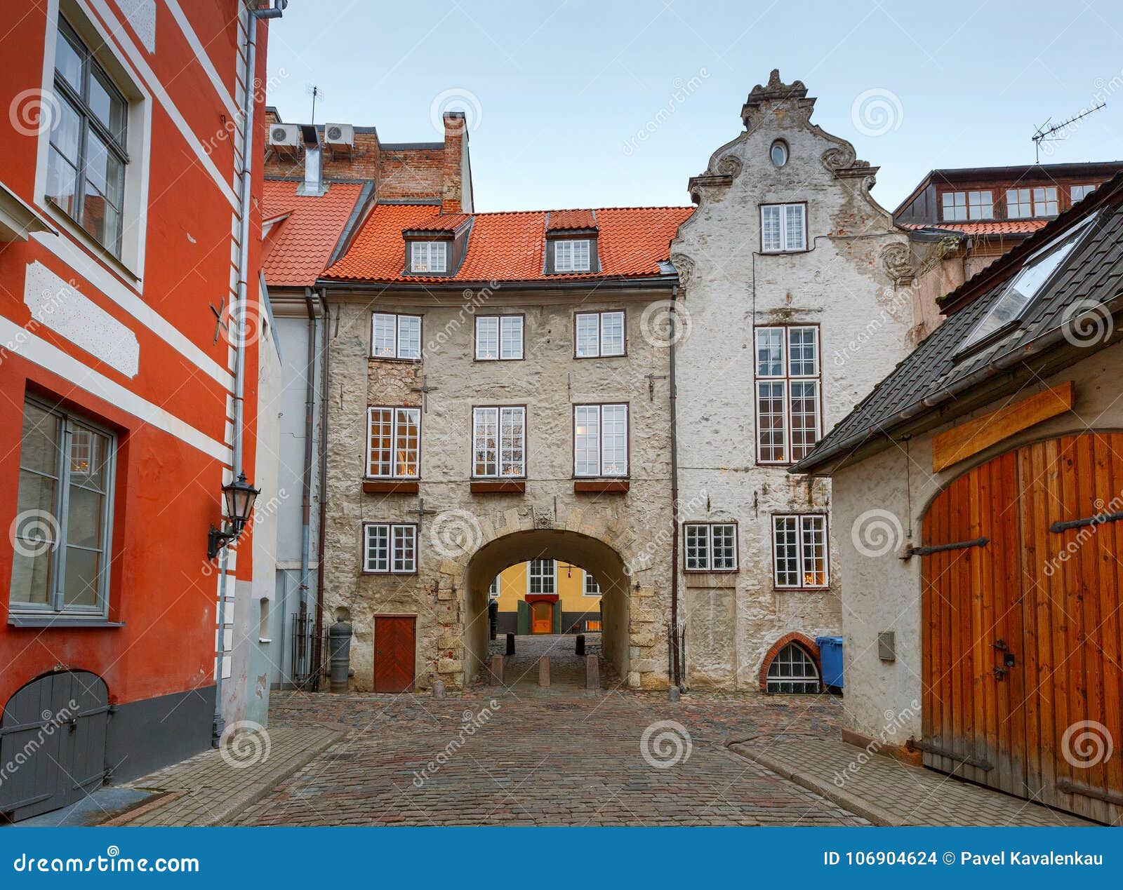 Riga. the Swedish Gate. stock photo. Image of travel - 106904624