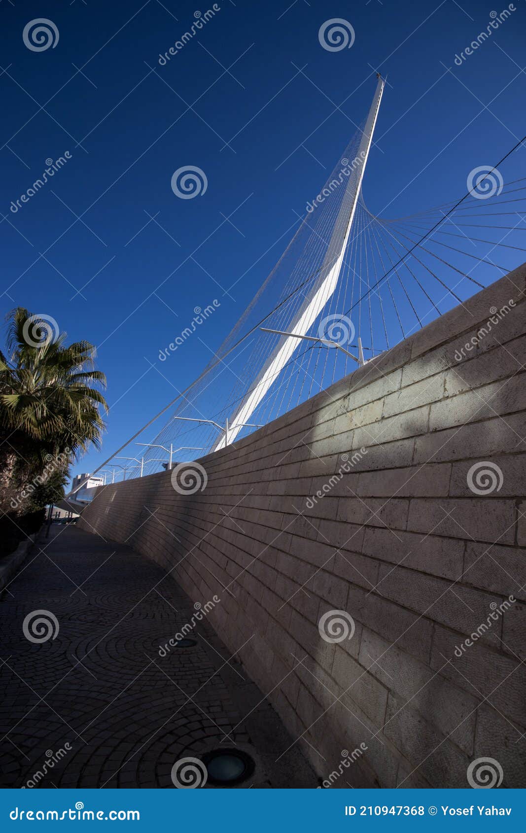 The Famous String Bridge at the Main Entrance To the City of Jerusalem ...