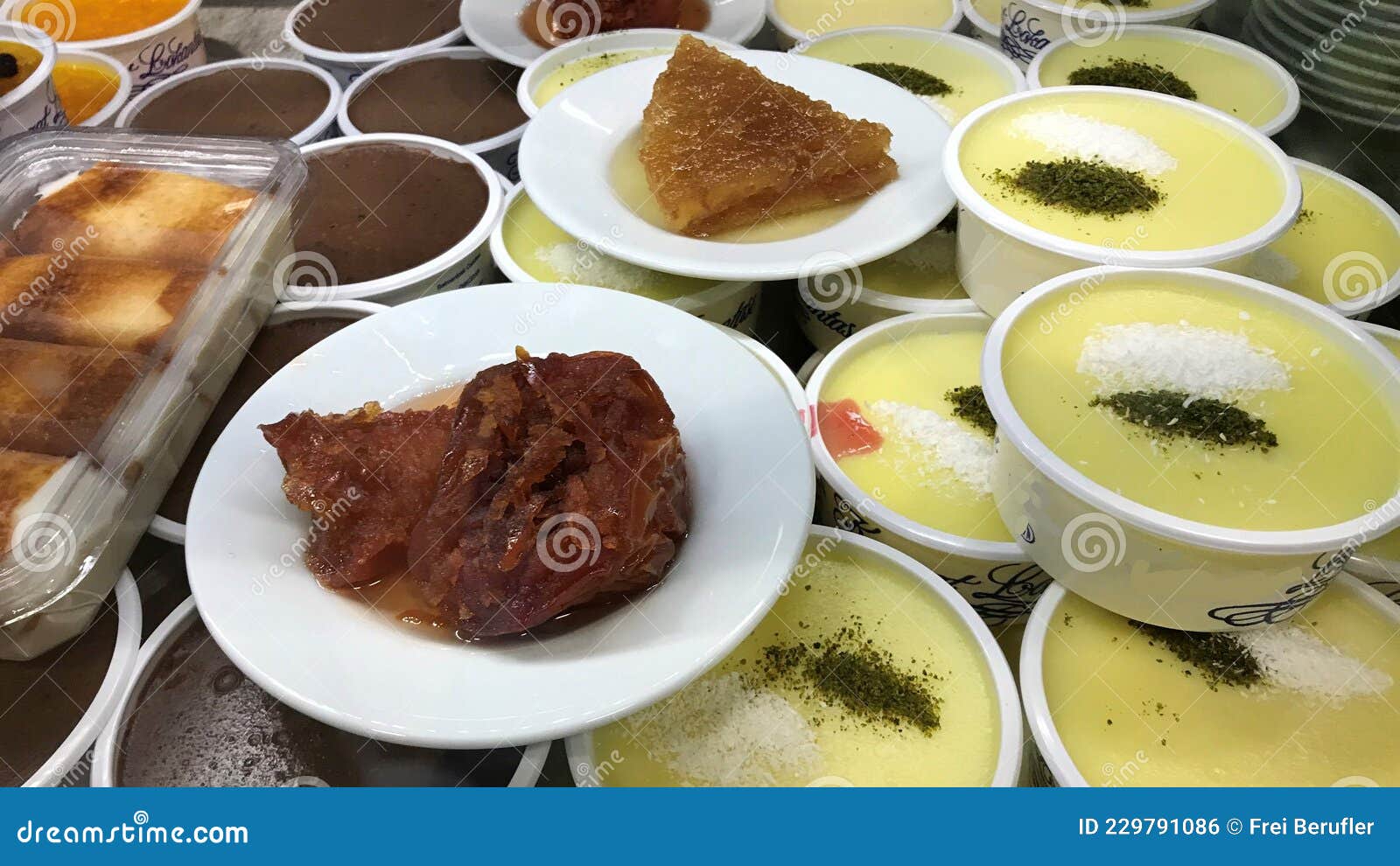 Famous Sweets in Istanbul Turkey Stock Photo - Image of yummy, sweets ...