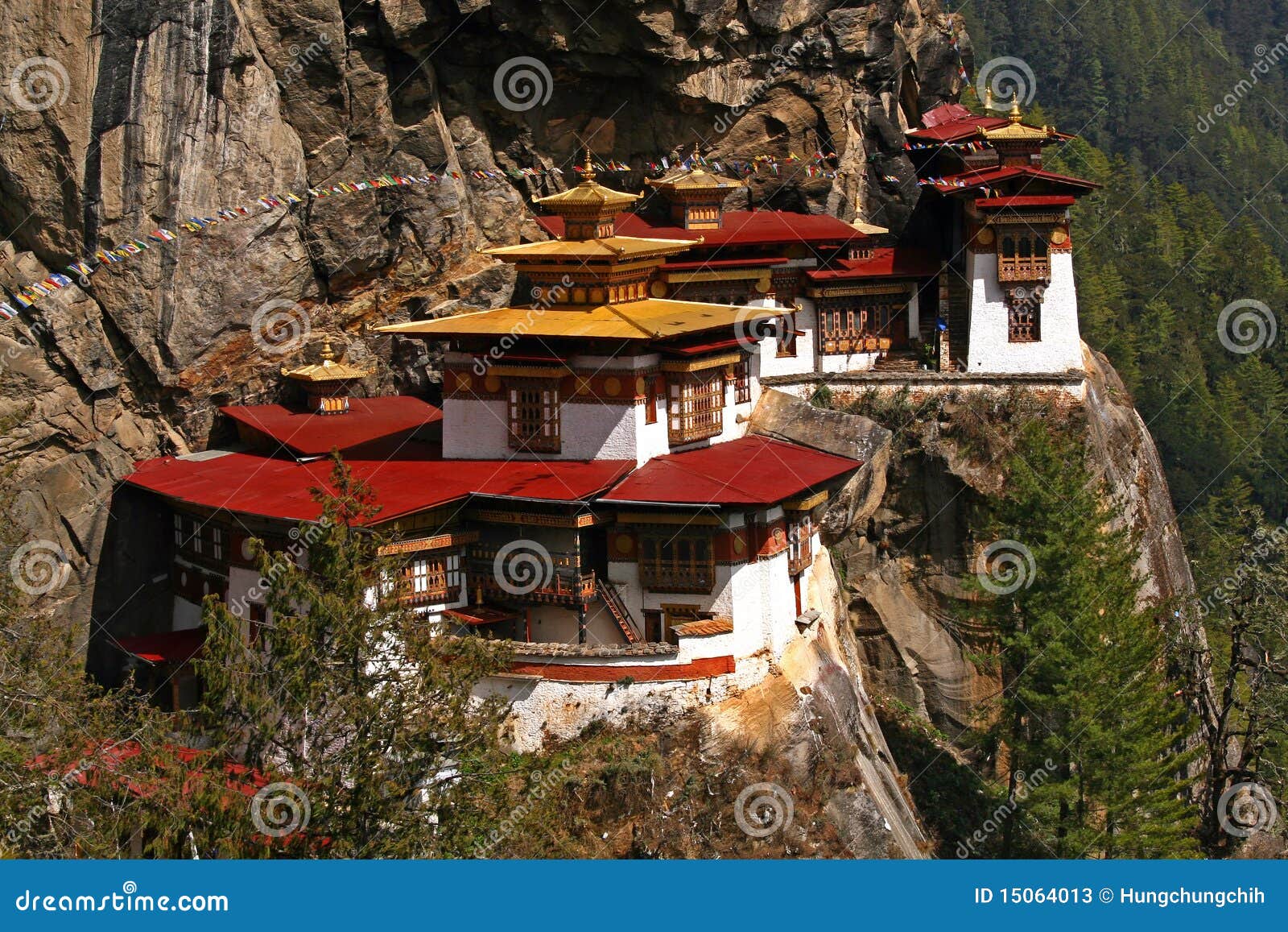 Famous Taktshang Monastery in Bhutan Stock Image - Image of guru ...