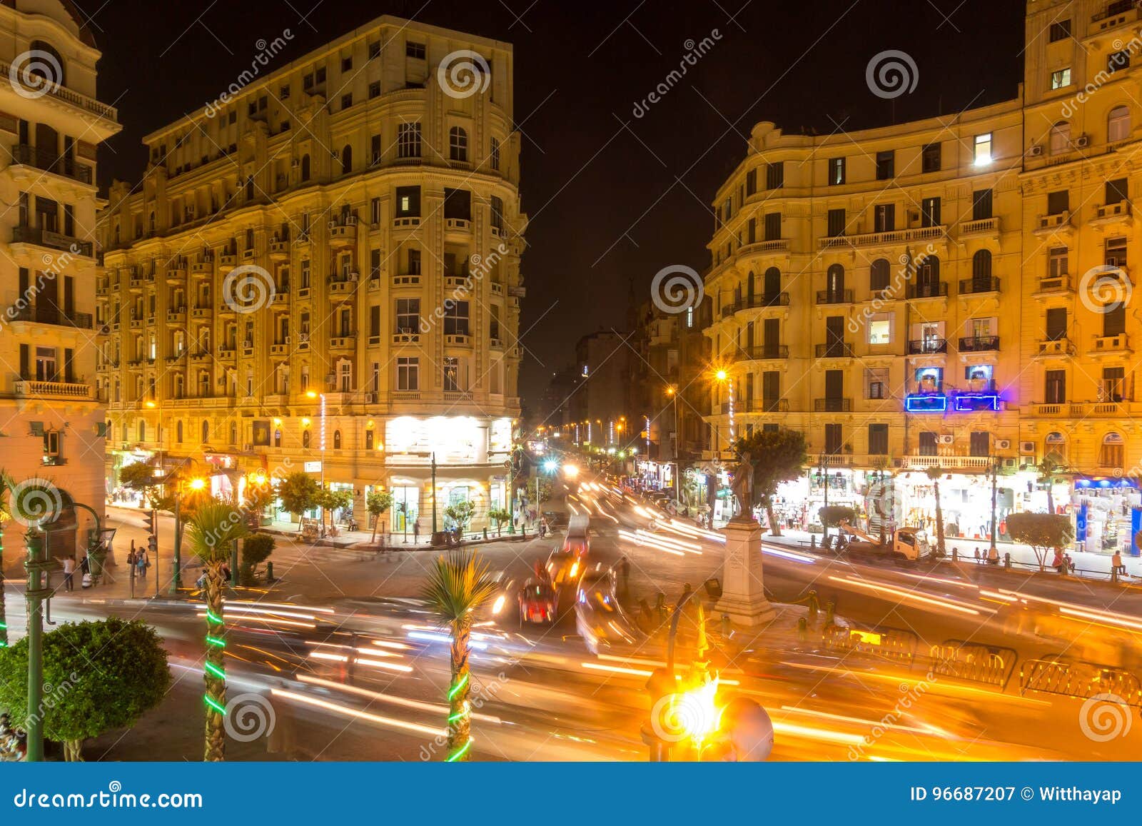 Famous Talaat Harb Square in Downtown Egypt Editorial Photography ...