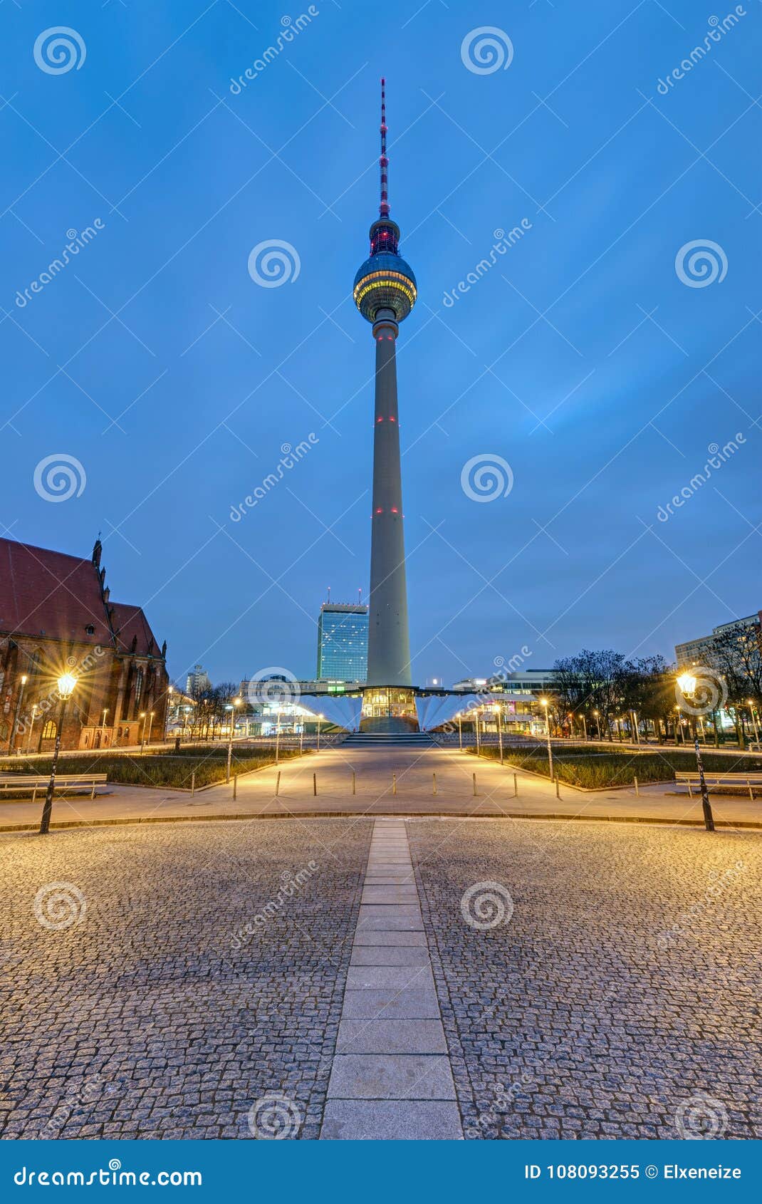 The Famous Television Tower at the Alexanderplatz in Berlin Stock Image ...