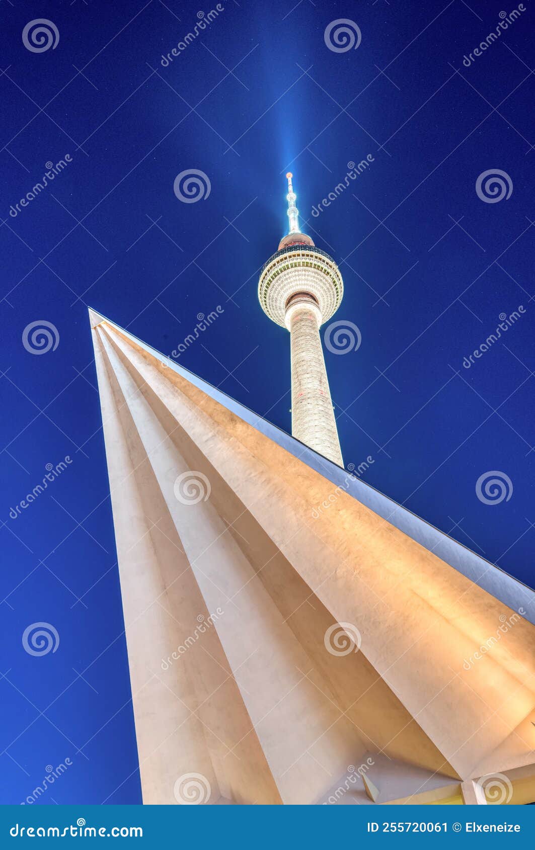 The Famous Television Tower in Berlin at Night Editorial Photo - Image ...