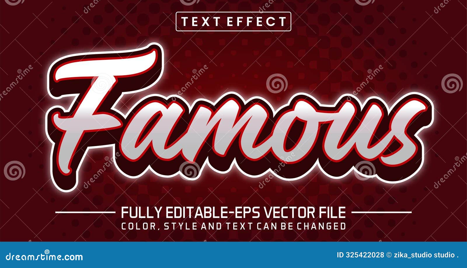 Famous Text Editable Style Effect Stock Vector - Illustration of ...