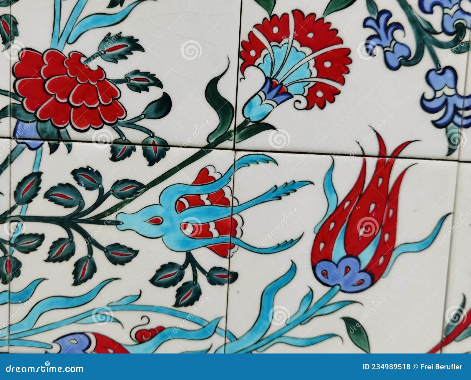 Famous Tiles on Mosques in Istanbul from the 16th Century Stock Photo ...