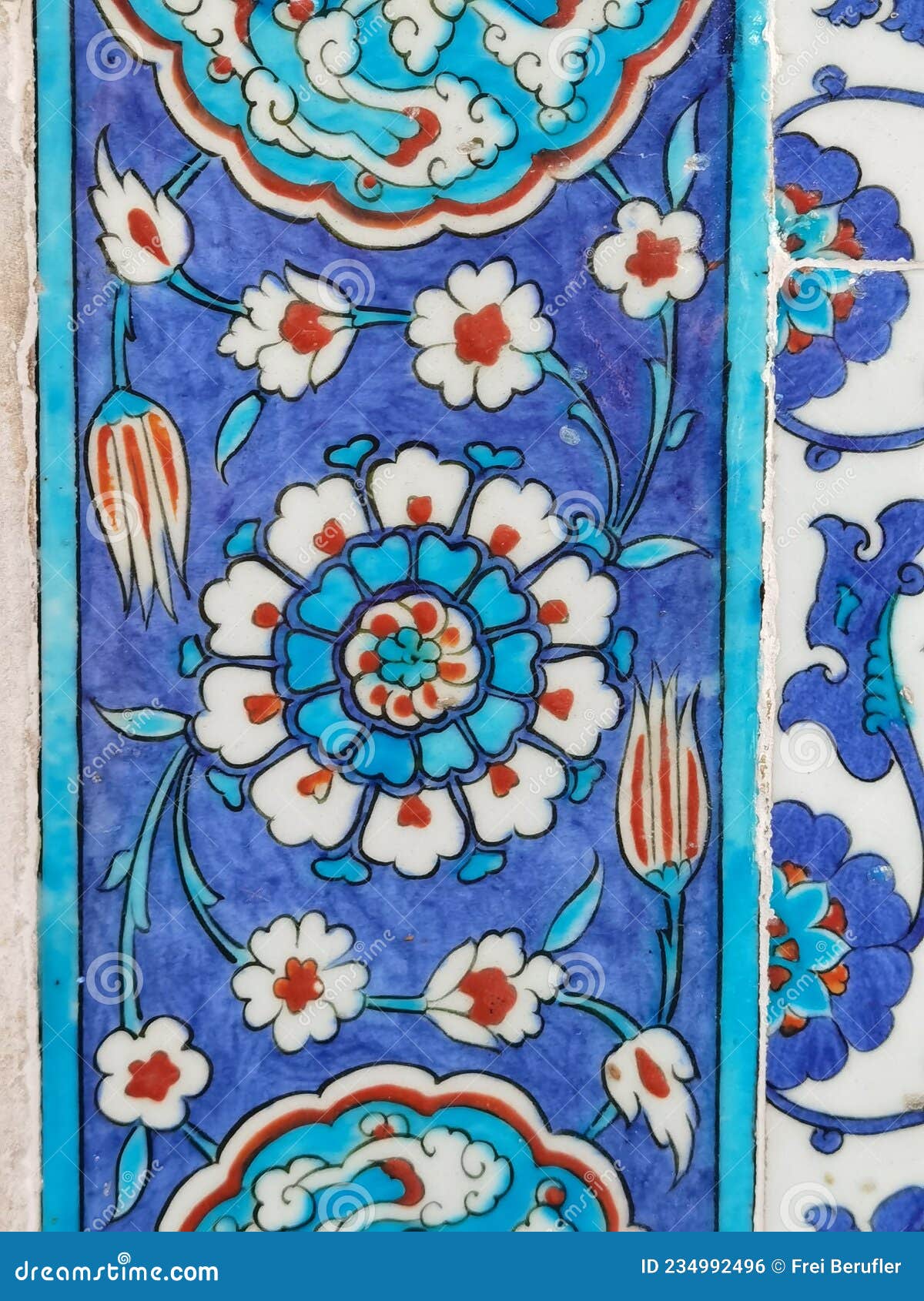 Famous Tiles on Mosques in Istanbul from the 16th Century Stock Photo ...