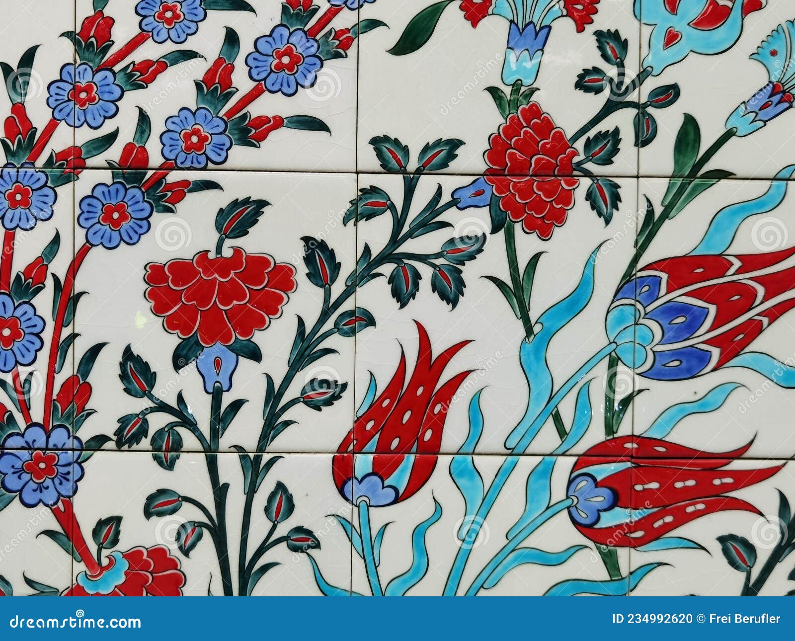 Famous Tiles on Mosques in Istanbul from the 16th Century Stock Photo ...