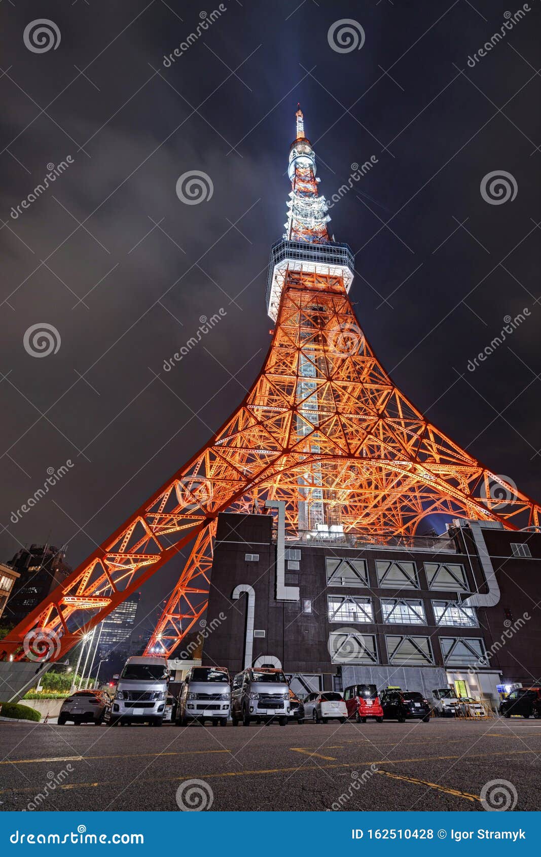 Famous Tokyo Tower at Night. Minato, Tokyo Editorial Stock Photo ...