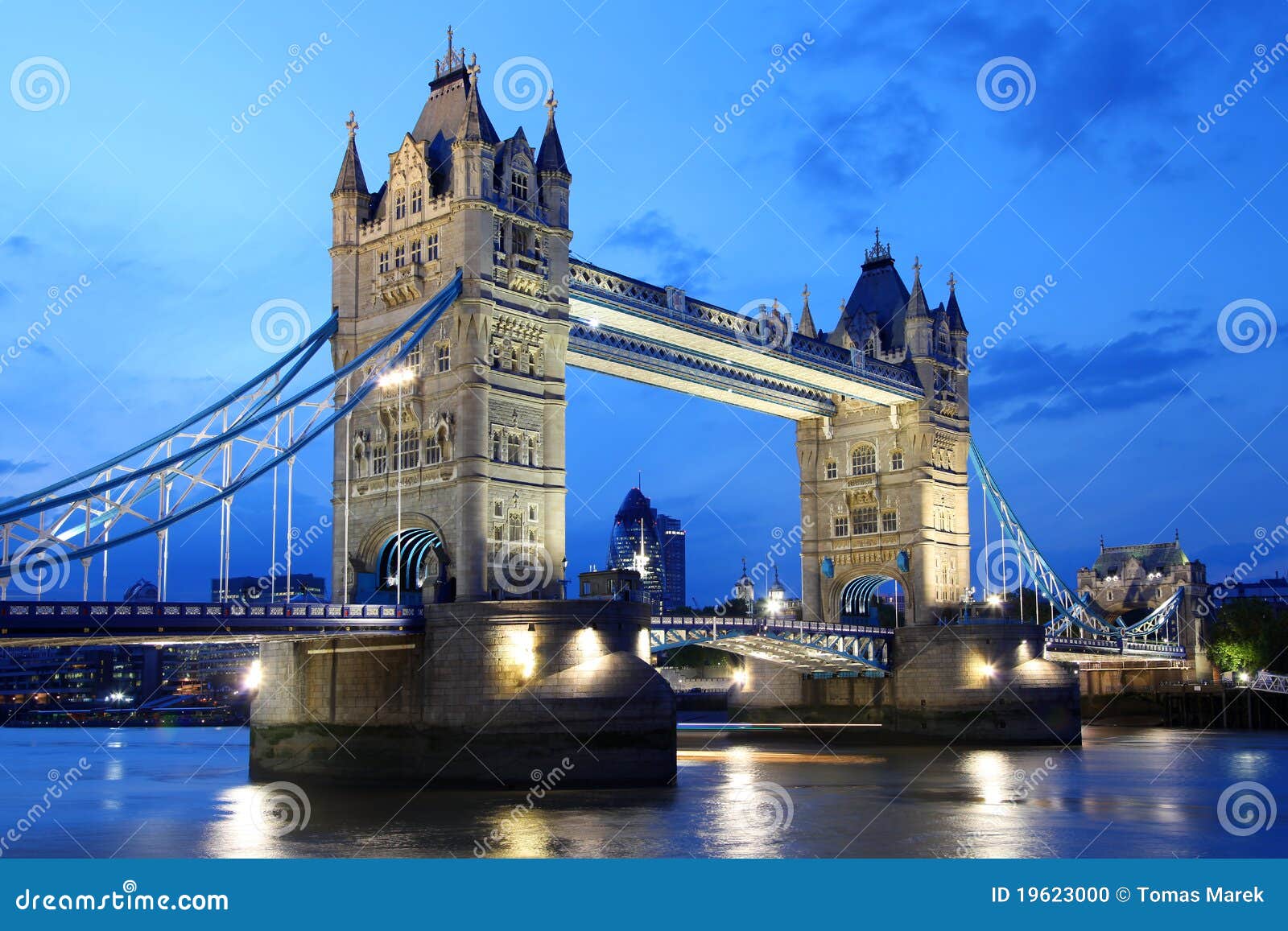 Famous Tower Bridge in Evening, London, UK Stock Photo - Image of ...