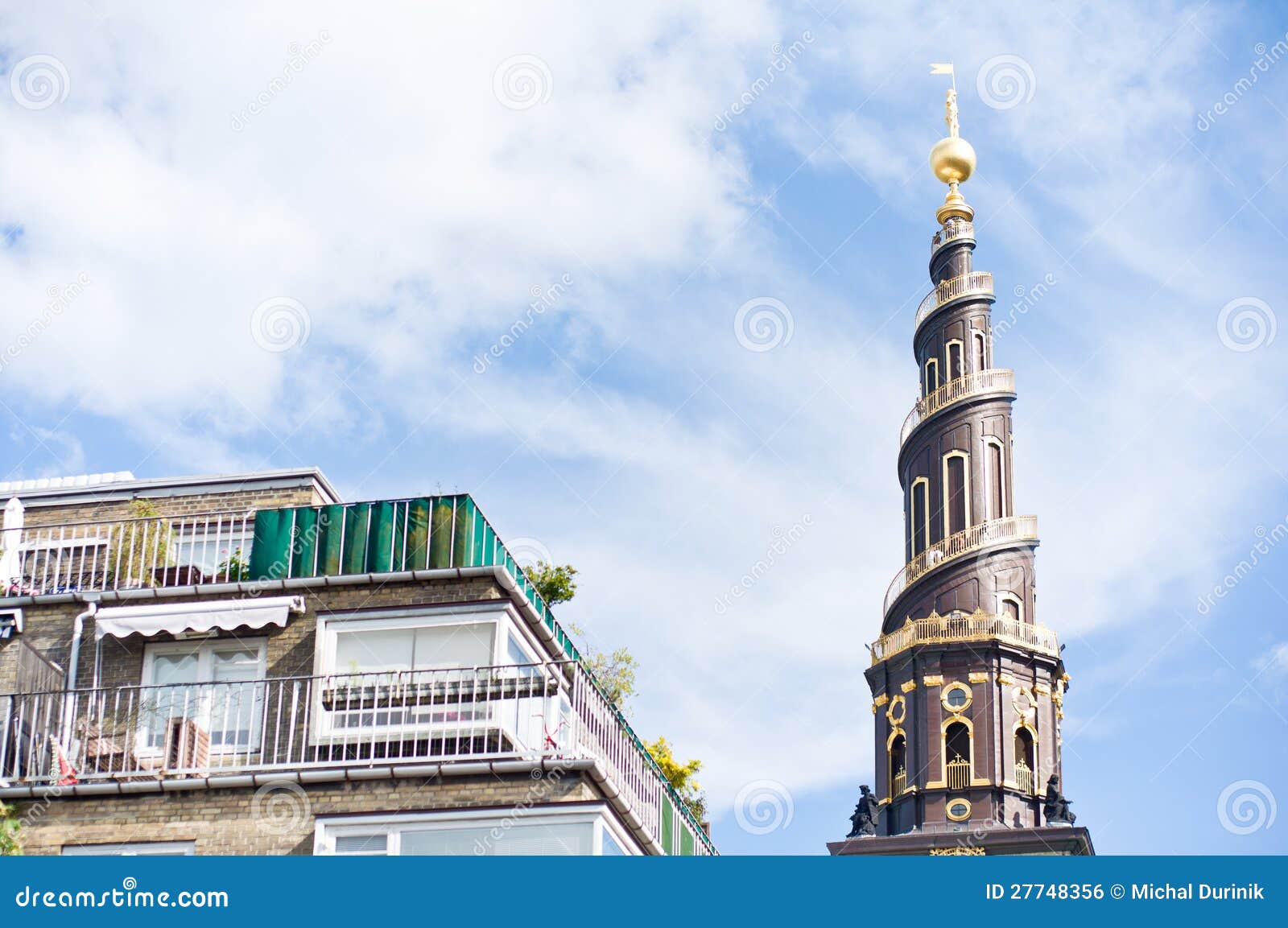 Famous tower in Copenhagen stock photo. Image of holy - 27748356