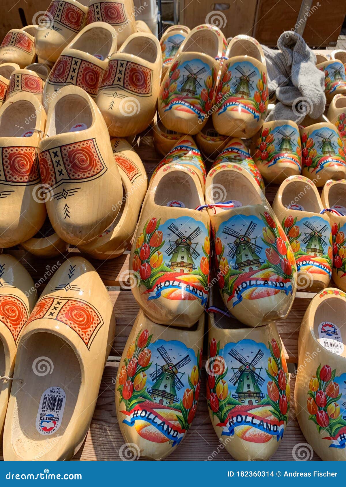 Famous Traditional Dutch Wooden Clogs Editorial Stock Image - Image of ...
