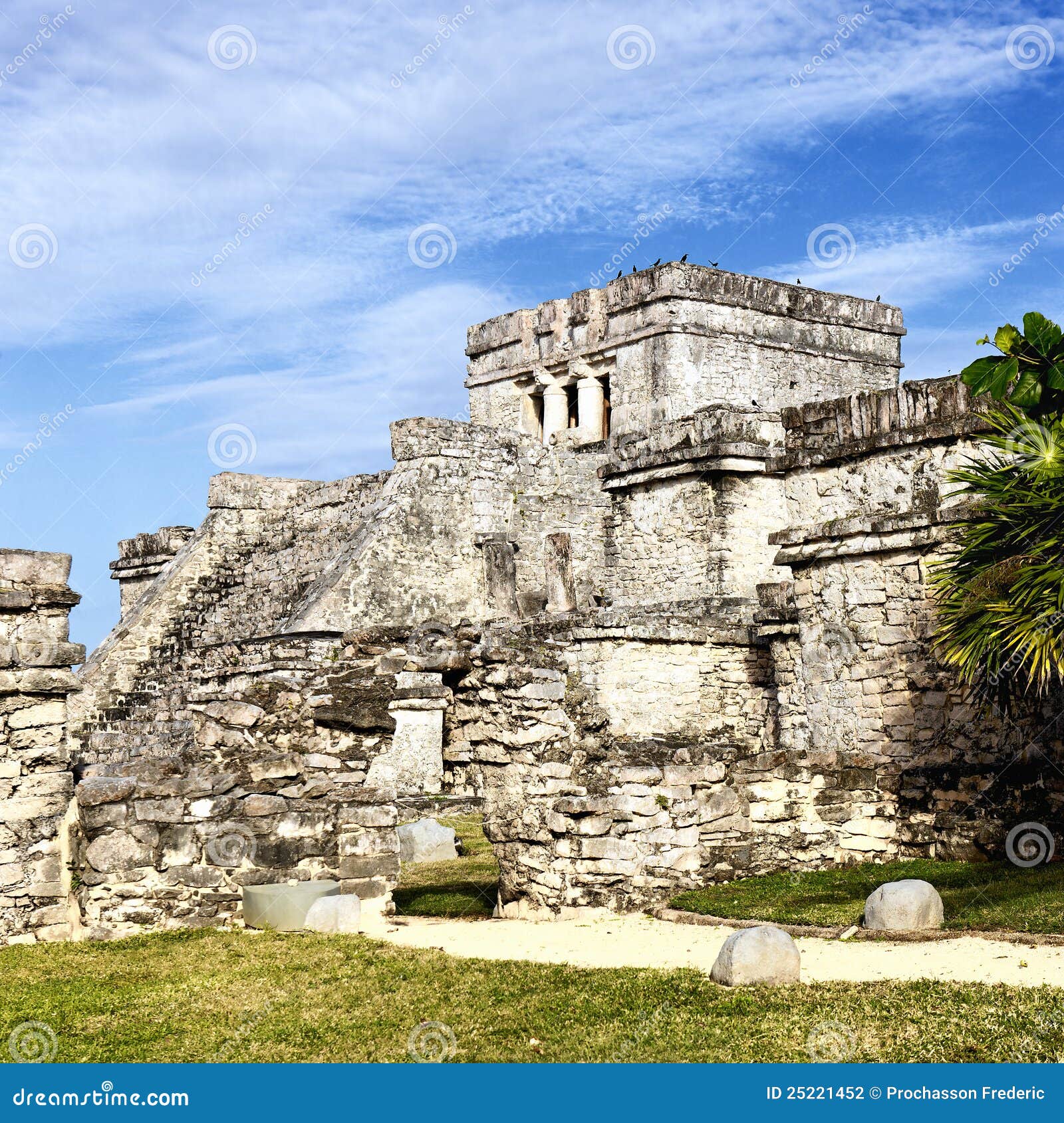Famous Tulum ruins stock photo. Image of architecture - 25221452