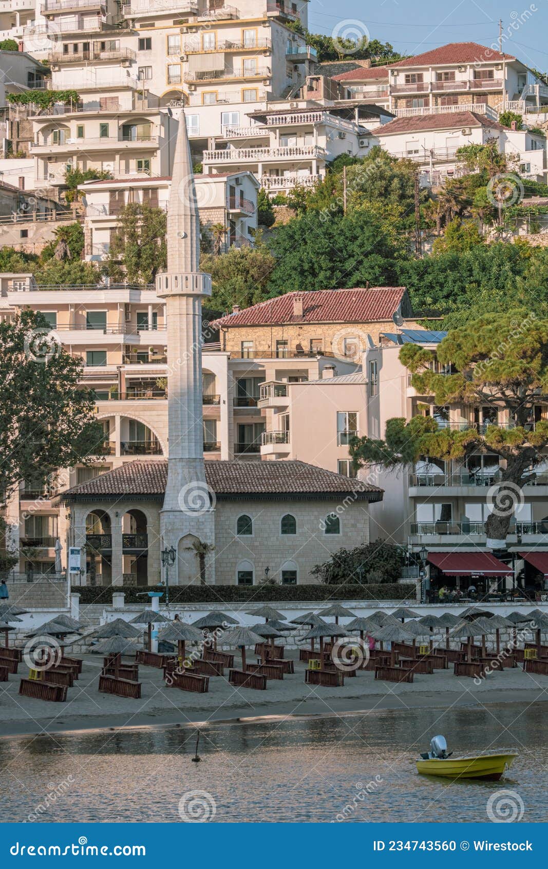 Famous Ulcinj Mosque in Montenegro Editorial Image - Image of coastal ...