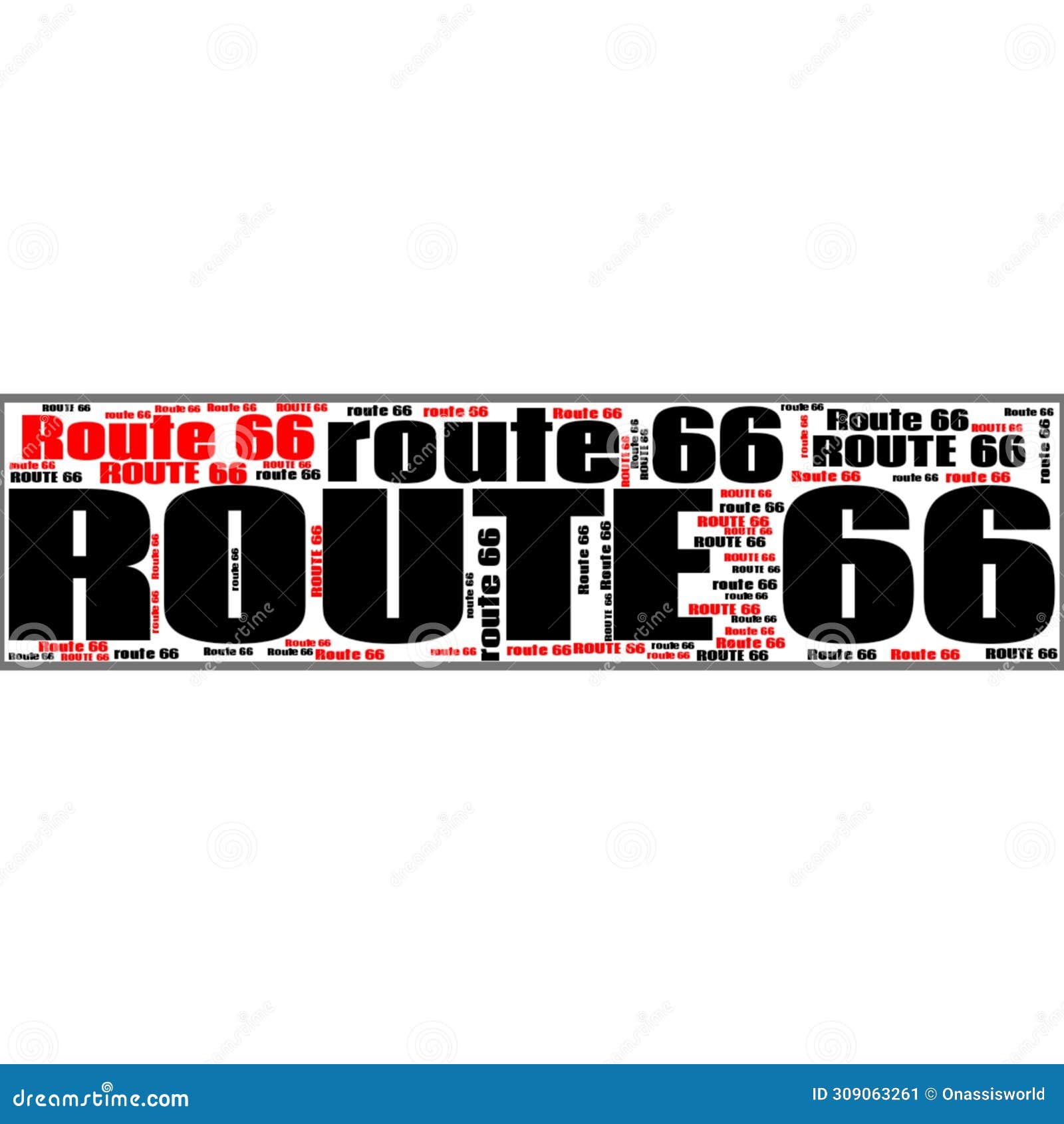 Famous US Roads. Route 66 Text Illustrations Stock Illustration ...