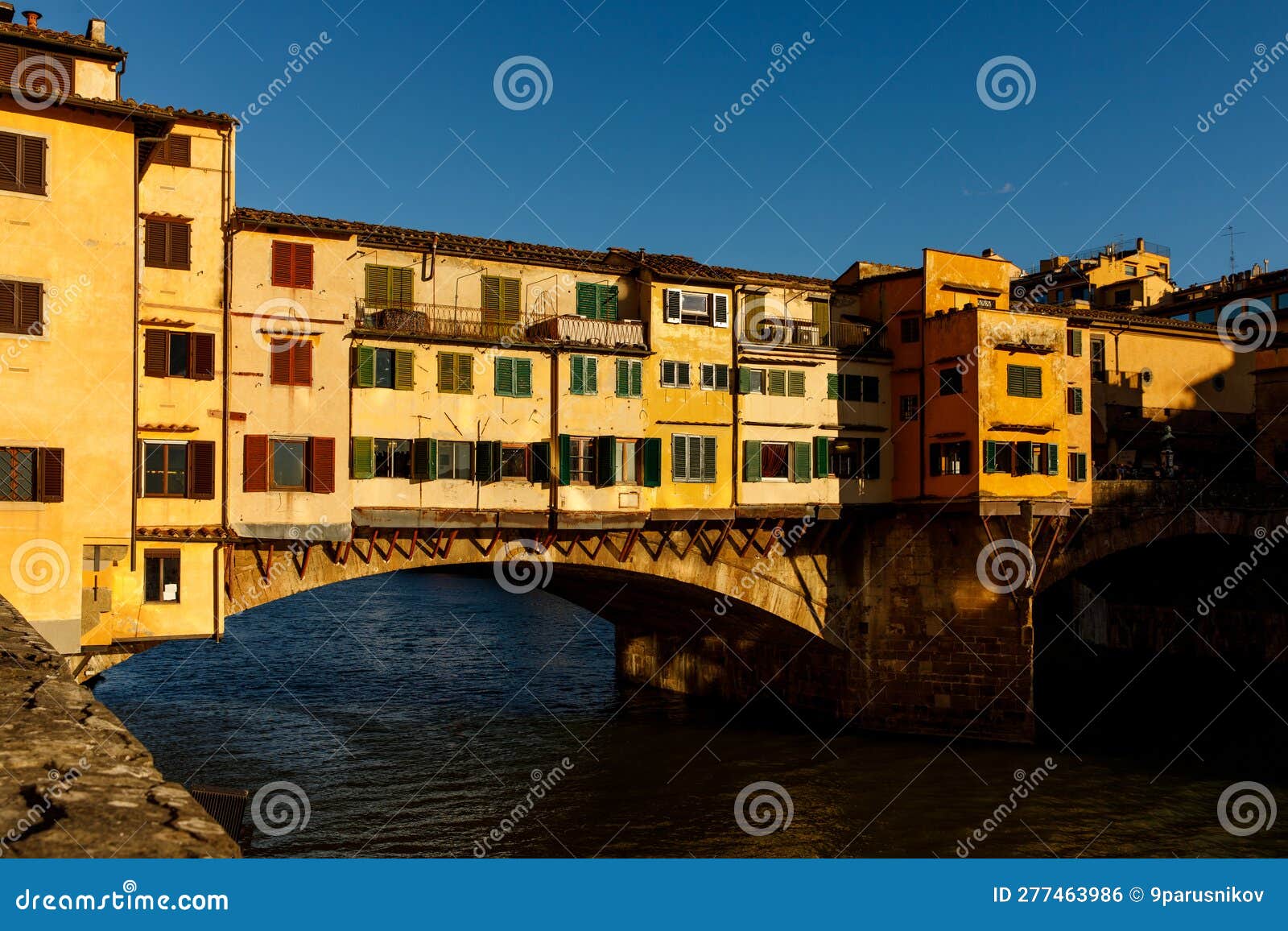 Famous Vecchio Bridge in Florence, Italy. Stock Photo - Image of ...