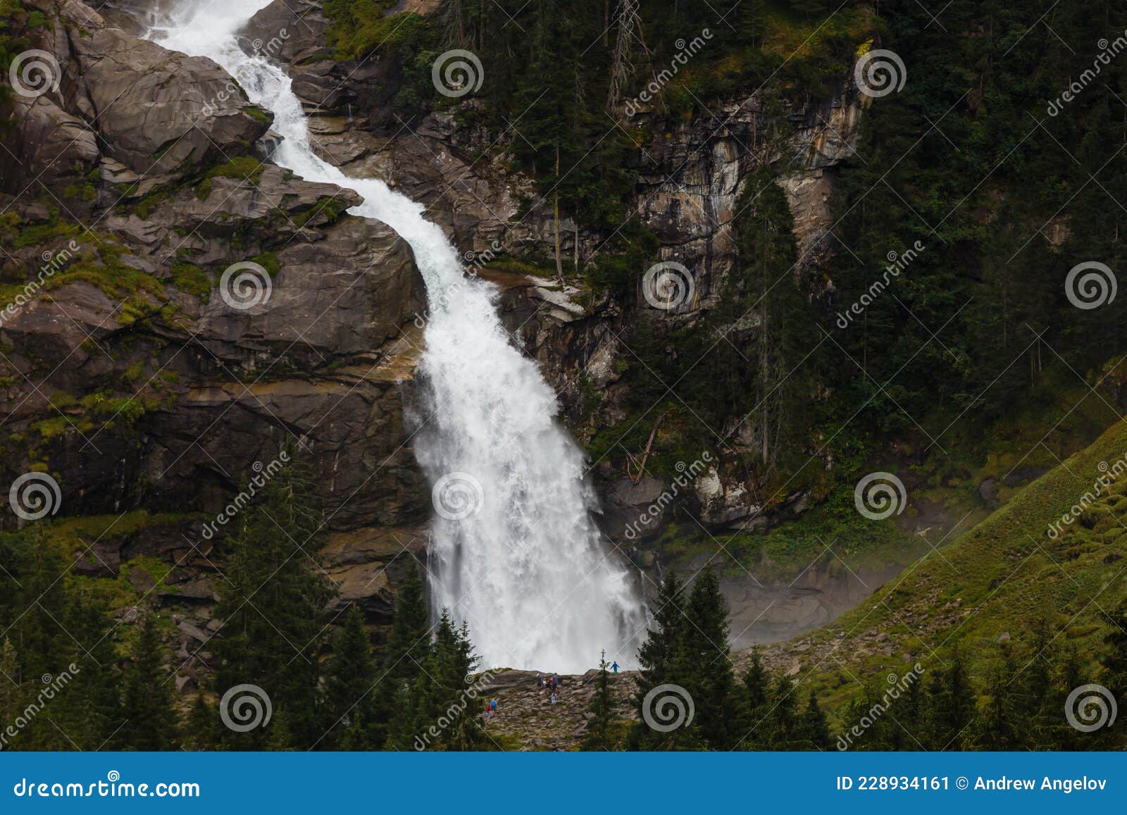 Famous Waterfall in Austrian Alps Stock Image - Image of famous, moss ...
