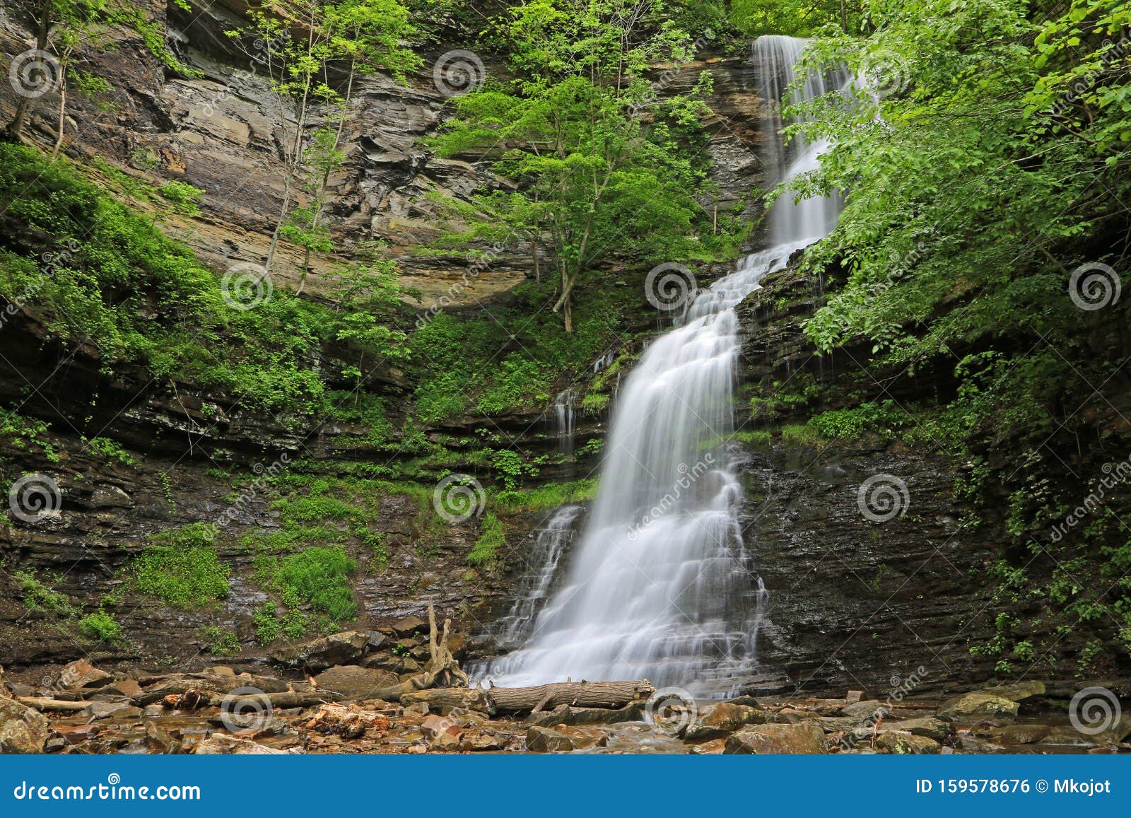 The Cliff and Cathedral Falls Stock Photo - Image of landmark ...