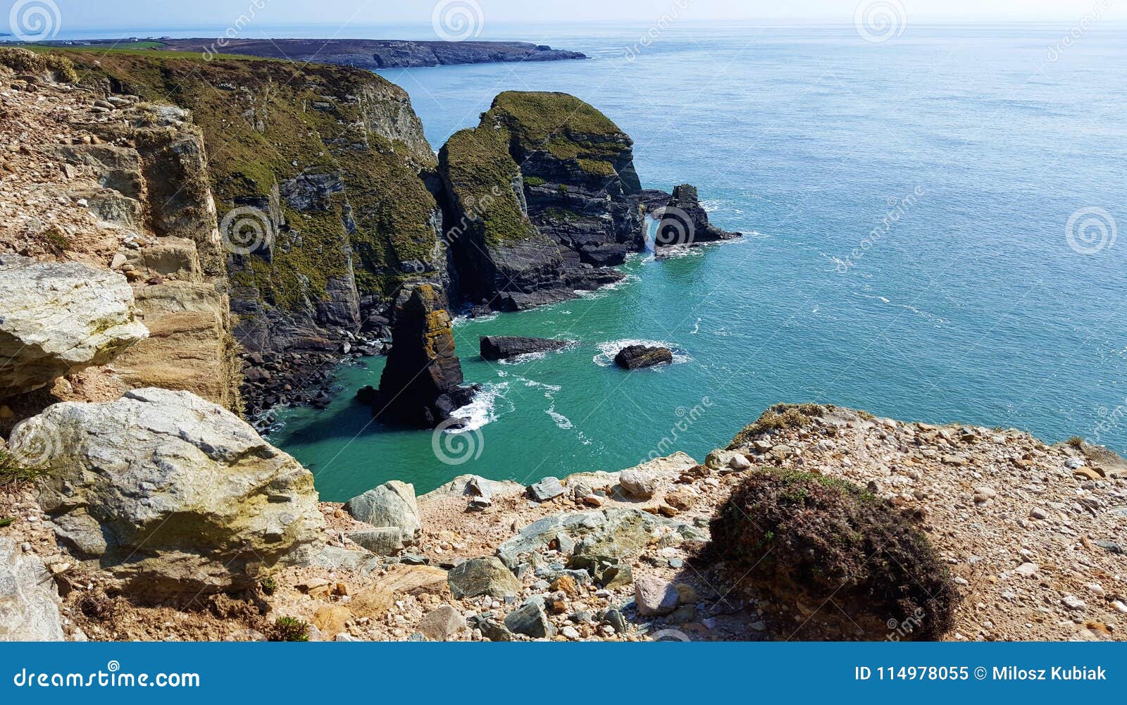 Famous Welsh cliffs. stock image. Image of looking, destinations ...