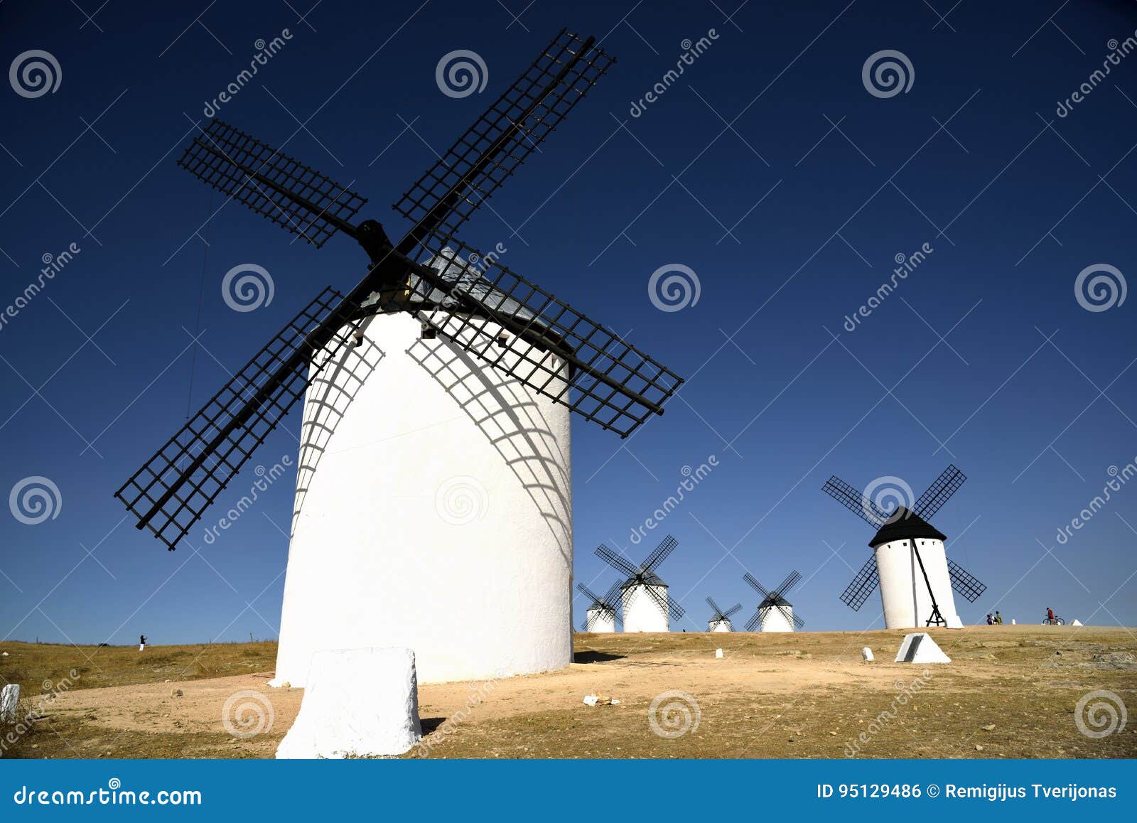 Famous windmills in Spain stock photo. Image of rural - 95129486