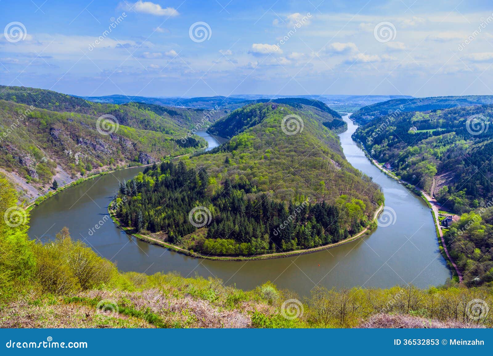 Famousn View at the Saar Loop at Cloef Stock Image - Image of sarre ...